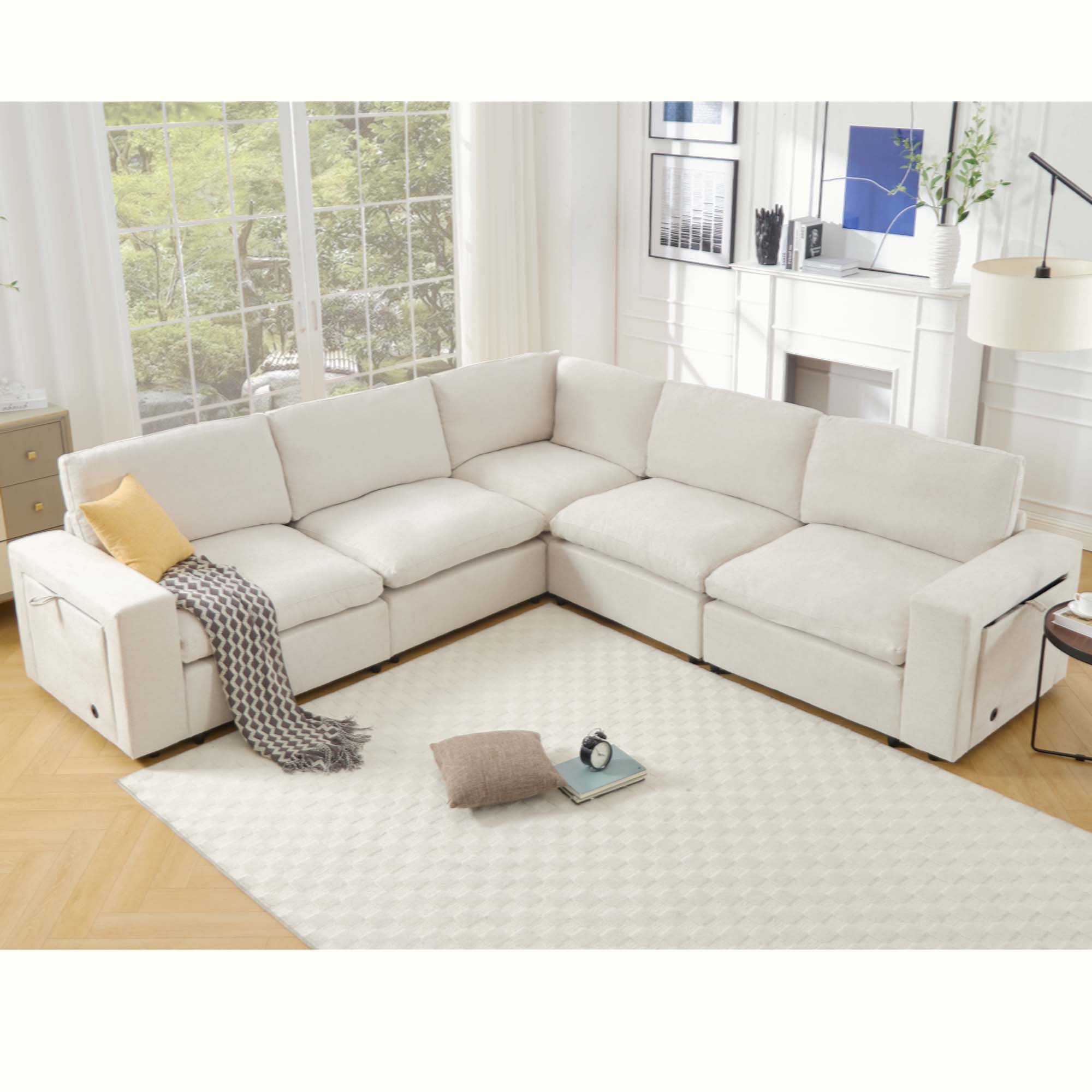 Latitude Run® Sectional Couches For Living Room,Modular Couch,Wireless ...