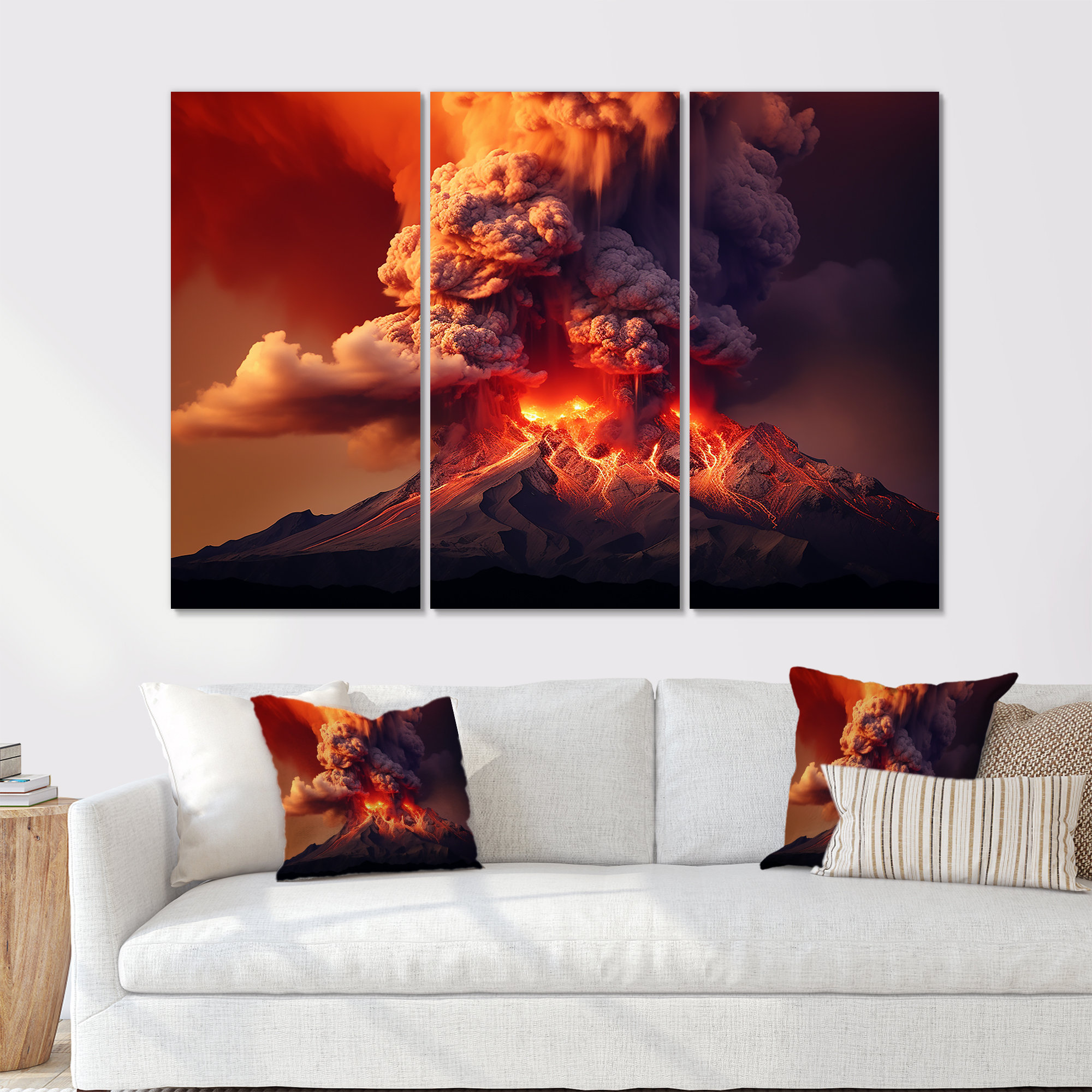 Millwood Pines Volcano Volcanic Explosion VII - Volcano Wall Art Living ...