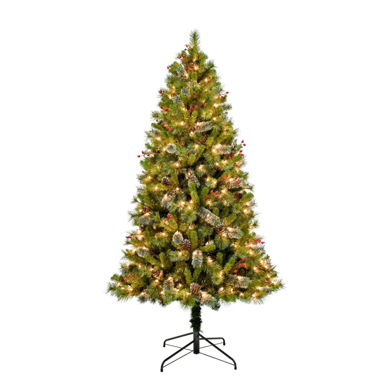 The Holiday Aisle® 7ft Pre-lit Mountain Pine Tree | Wayfair