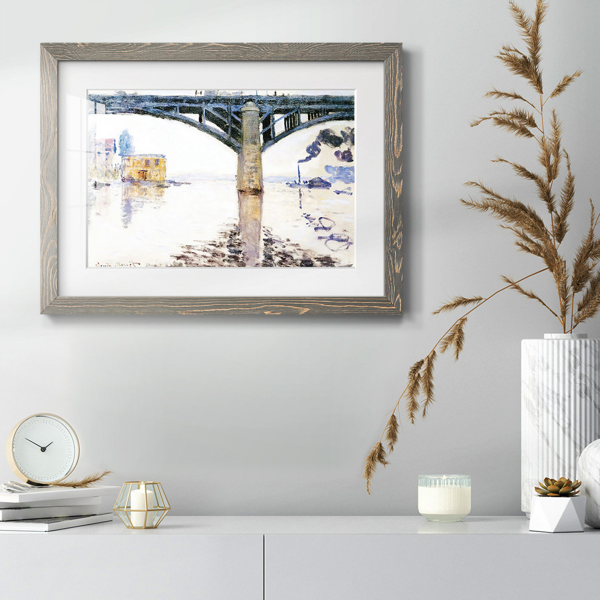 Brayden Studio® The Railroad Bridge At Argenteuil, 1874 Framed On Paper ...