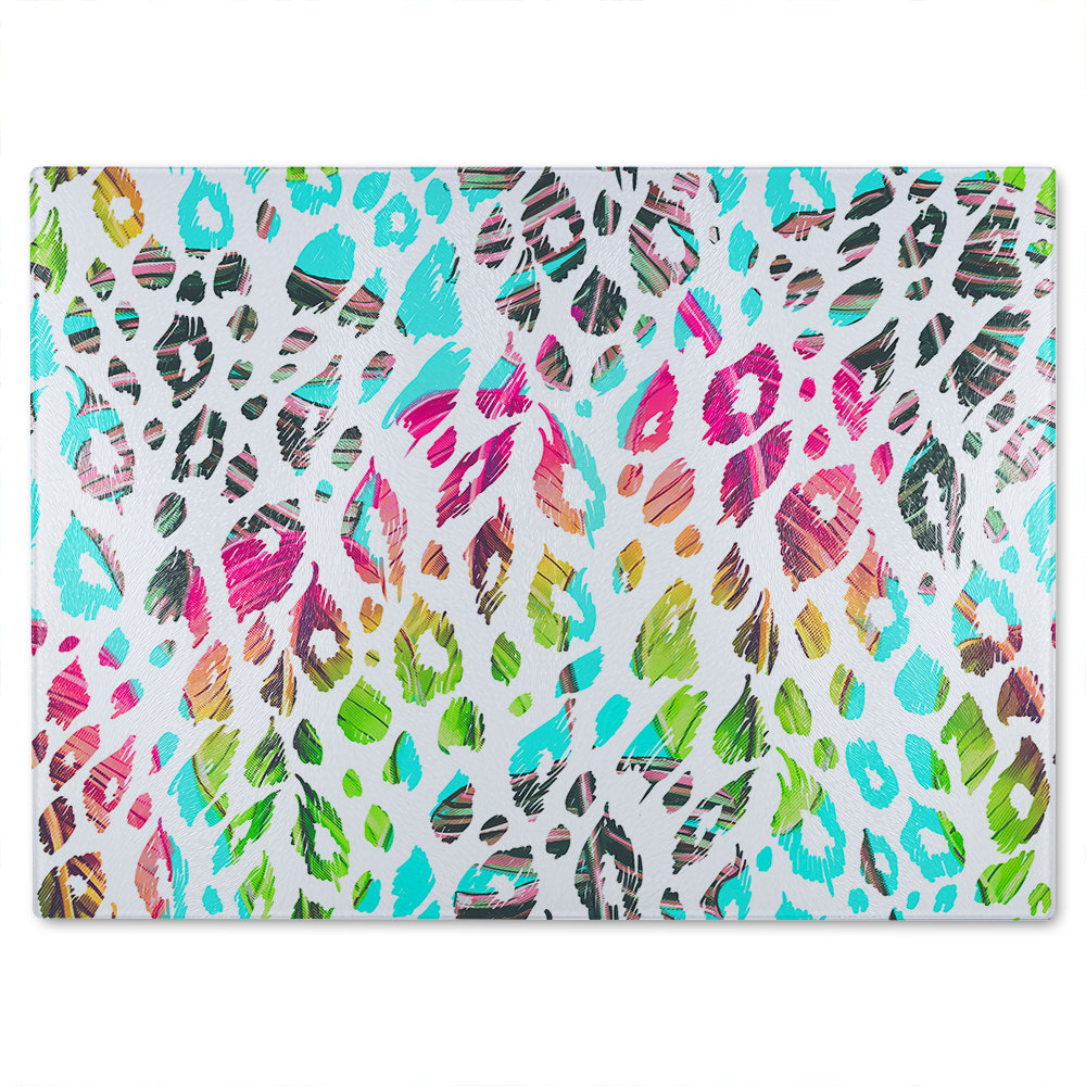 Andrew Lee Leopard Spots Glass Chopping Board | Wayfair.co.uk