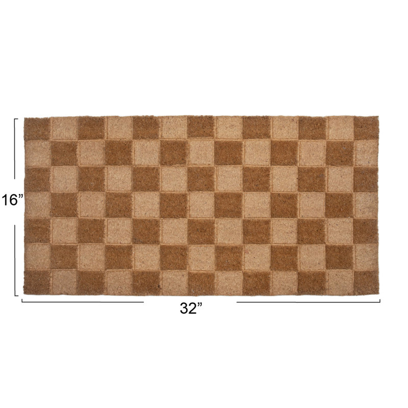 Ebern Designs Dusharme Non-Slip Geometric Outdoor Doormat | Wayfair