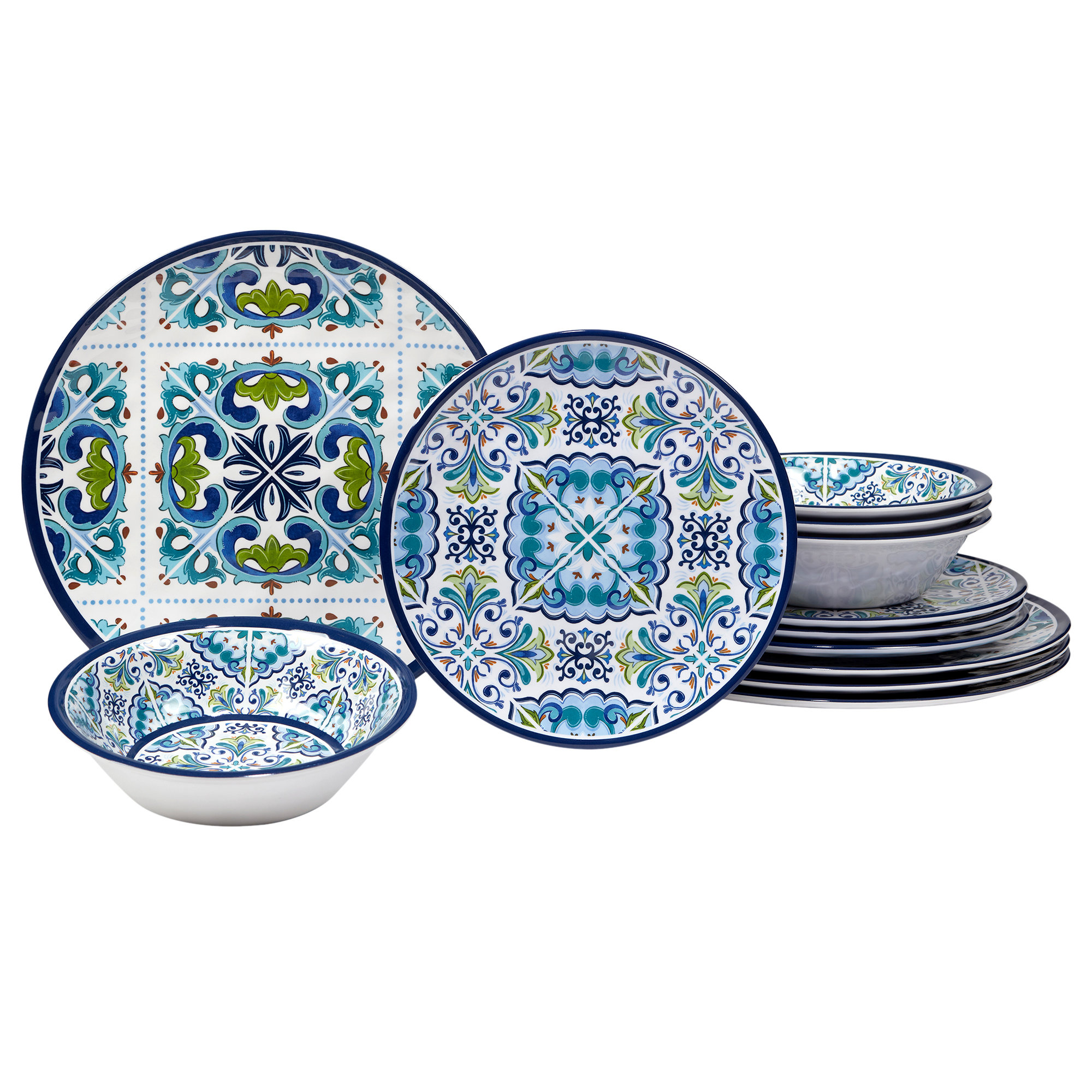 Charlton Home Mosaic 12 Pc Dinnerware Set - Wayfair Canada