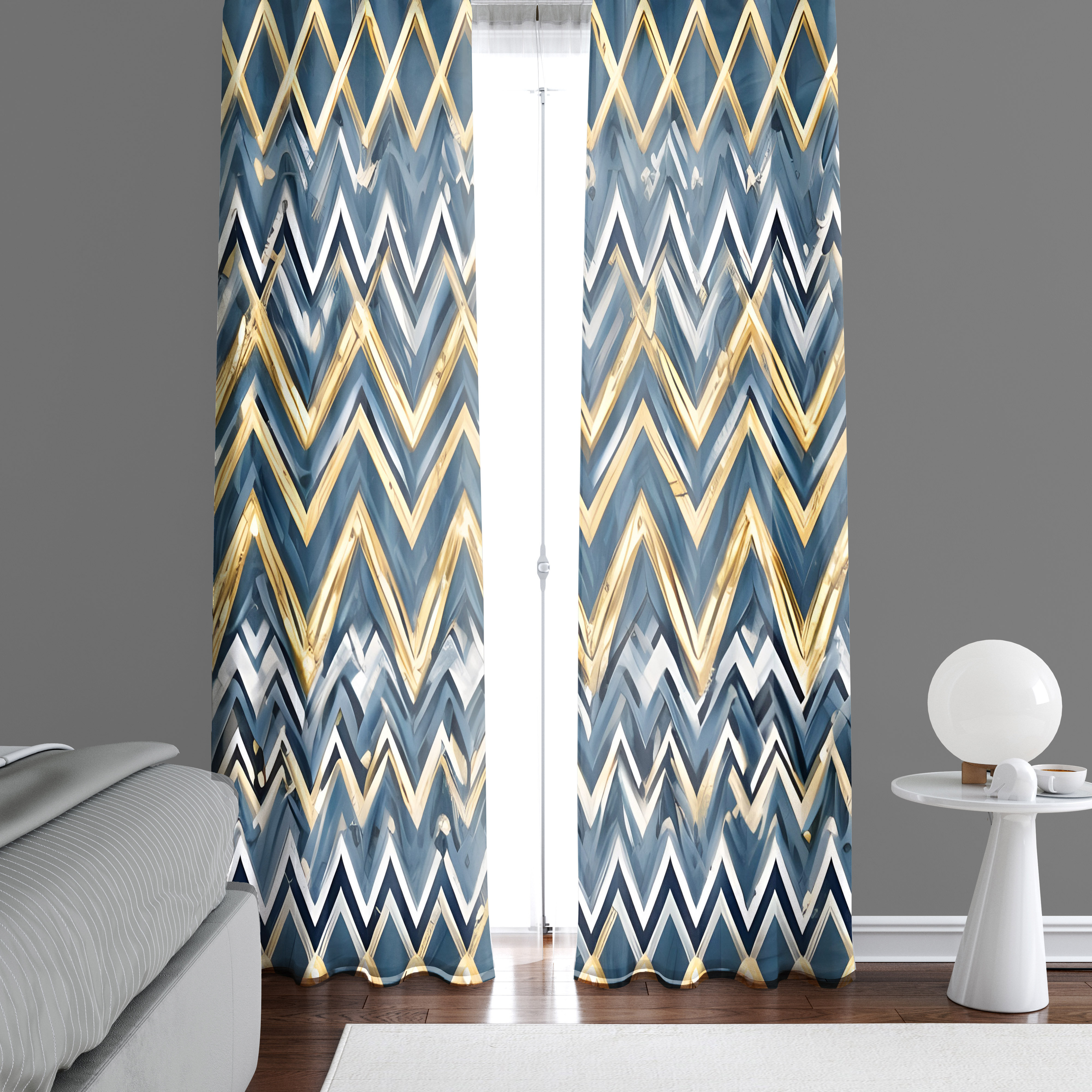 East Urban Home Deitric Polyester Semi-Sheer Curtain Pair | Wayfair