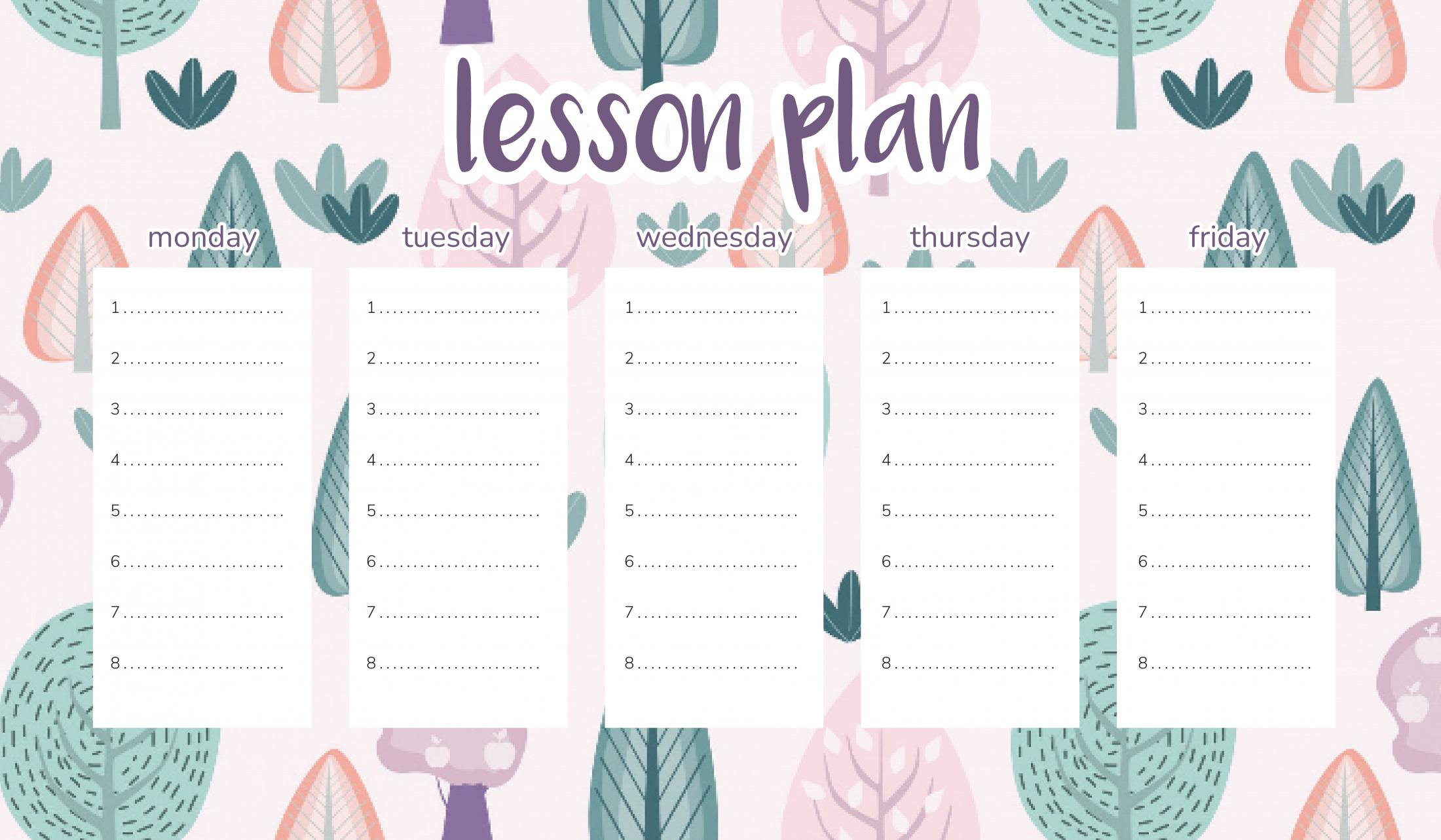 Wallvy Magnetic Lesson Plan Pastel Forest | Wayfair.co.uk