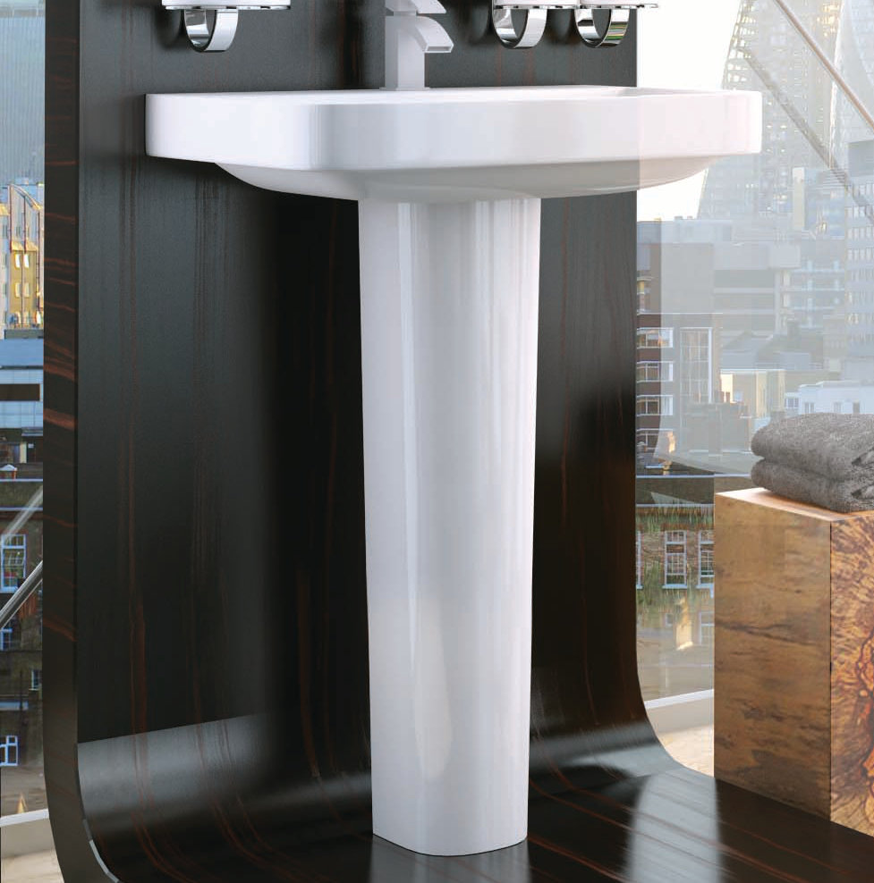 K-Vit White Vitreous China U-Shaped Bathroom Sink | Wayfair.co.uk