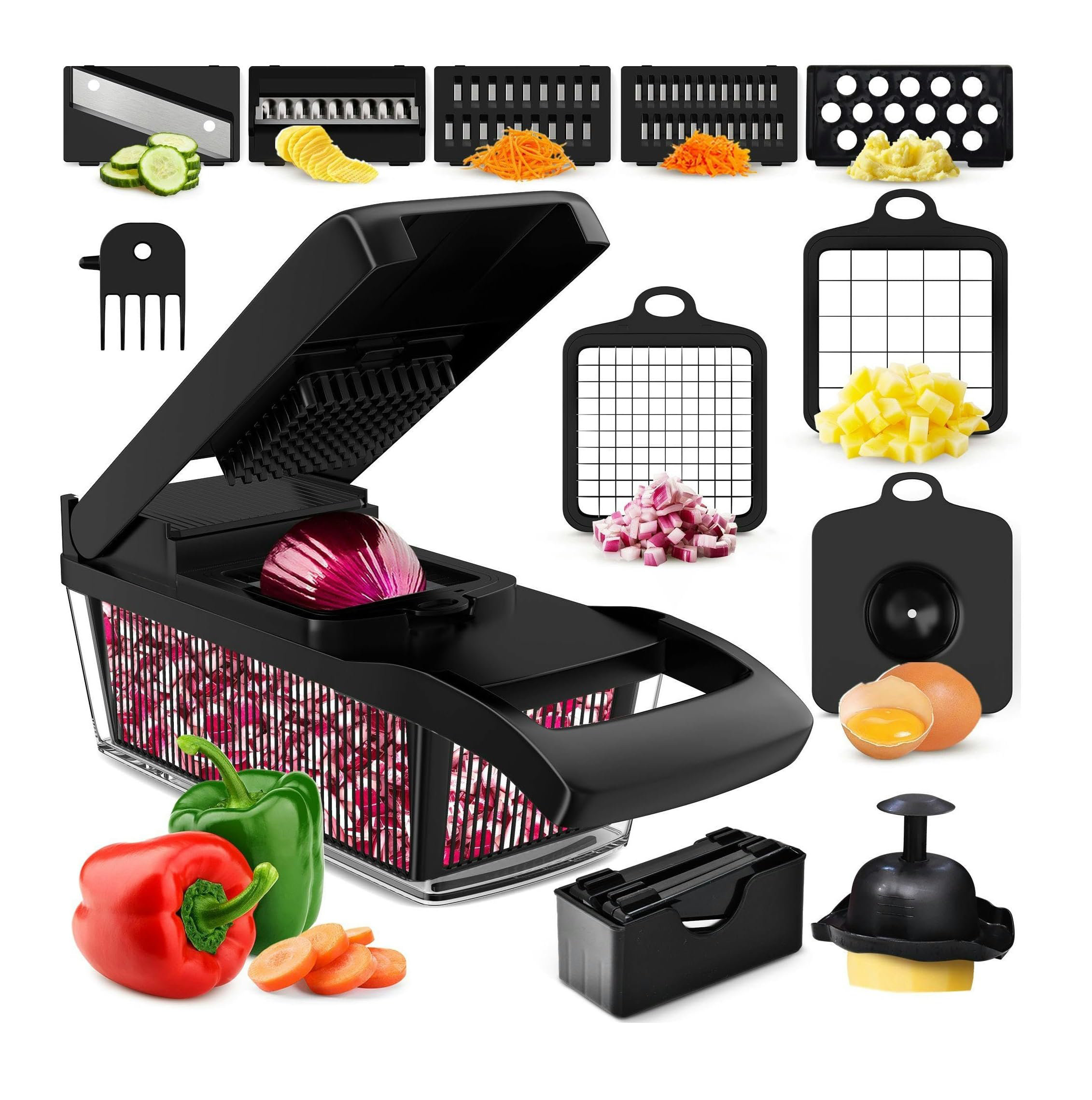 APPENIN WINTER PARK CORP 8 In 1 Vegetable Chopper With Container ...