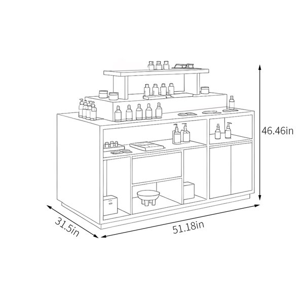 Orren Ellis Versatile Wooden Display Counter - Wayfair Canada