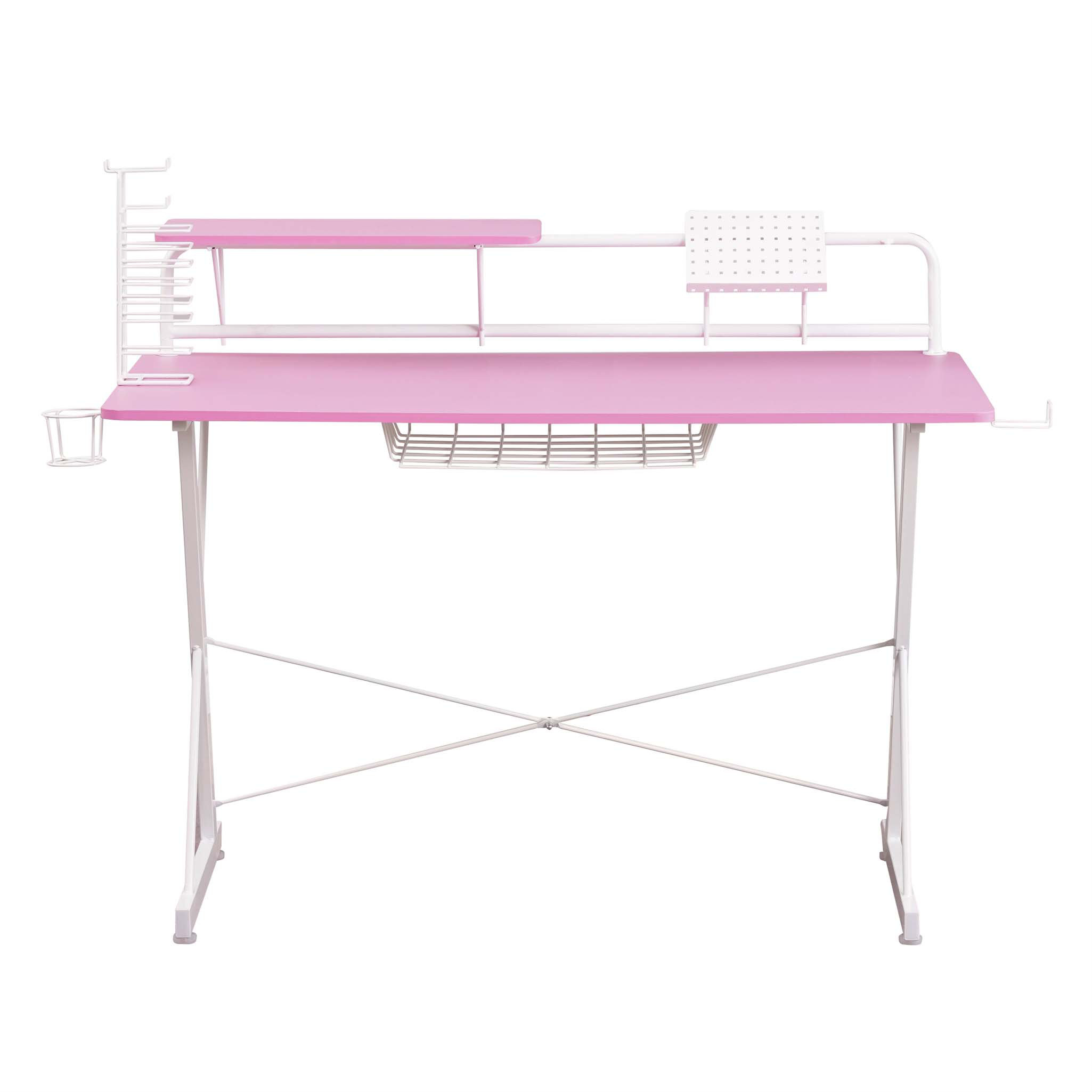 Ivy Bronx Techni Sport TS-200 Carbon Fibre Gaming Desk With Shelving ...