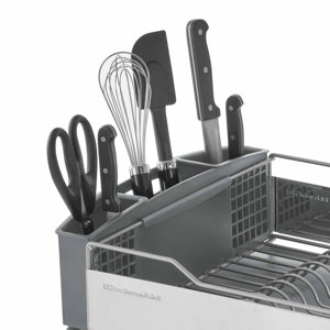 KitchenAid® Full Size Dish Rack, Light Grey & Reviews | Wayfair