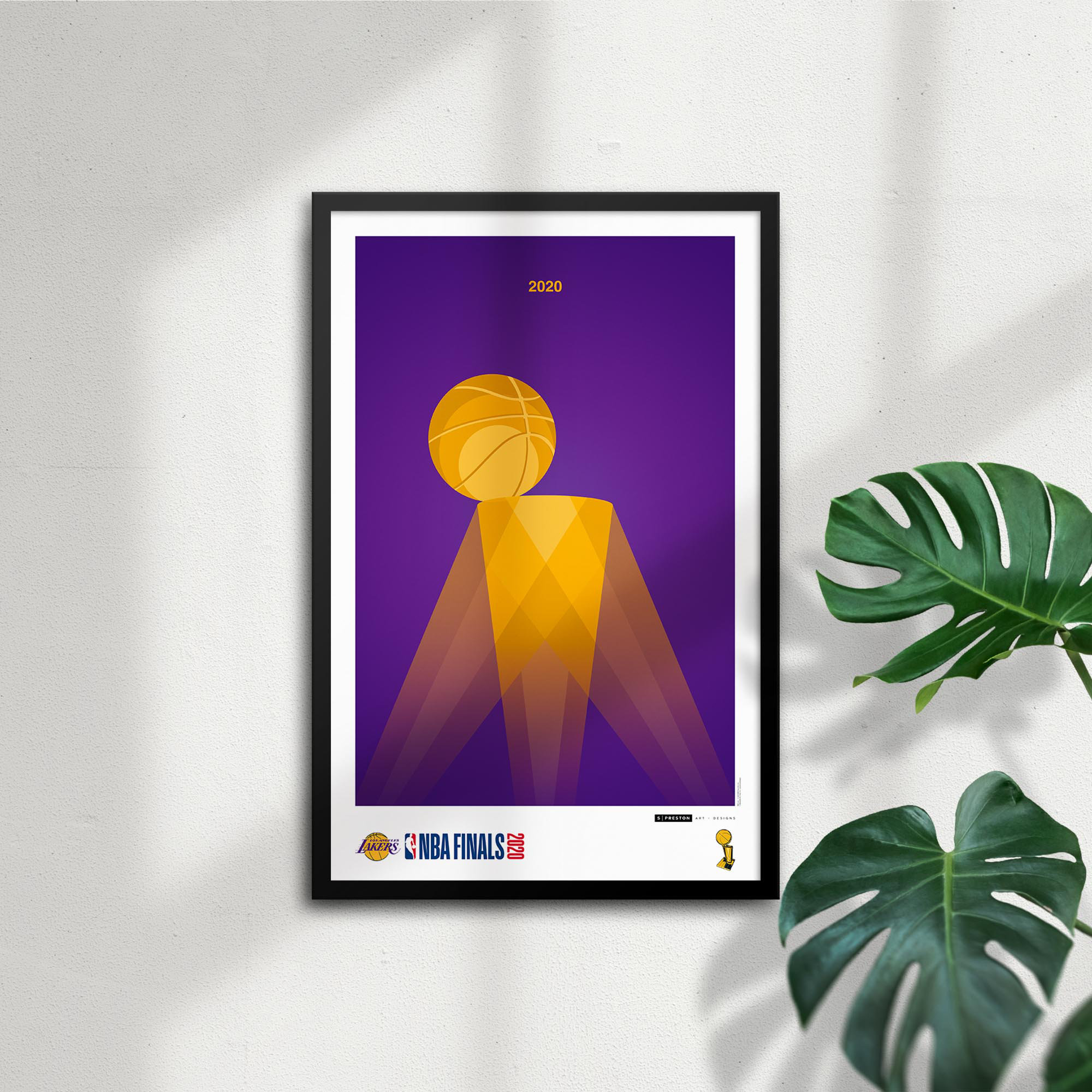 S. Preston Art + Designs Minimalist 2020 NBA Champion Trophy By S ...