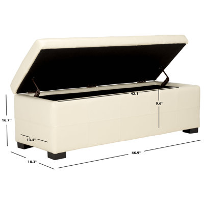 Red Barrel Studio® Alescia Faux Leather Upholstered Storage Bench ...