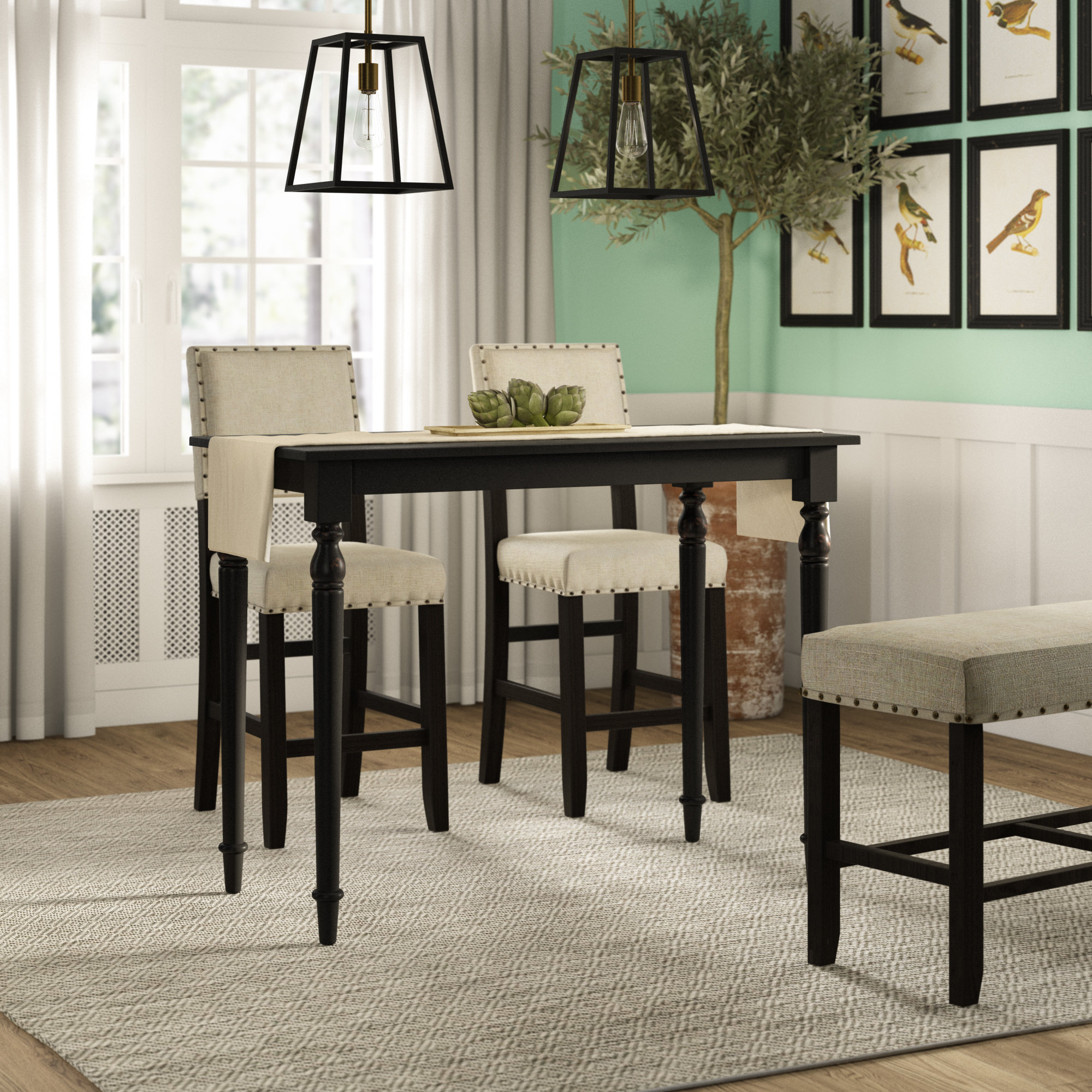 Charlton Home® Chiem Counter Height 48" Dining Table & Reviews | Wayfair