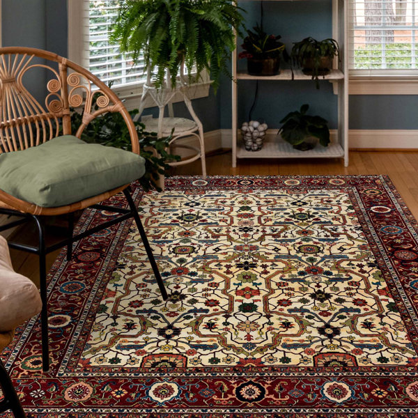 Bokara Rug Co., Inc. Hand-Knotted High-Quality Ivory and Rust Area Rug ...