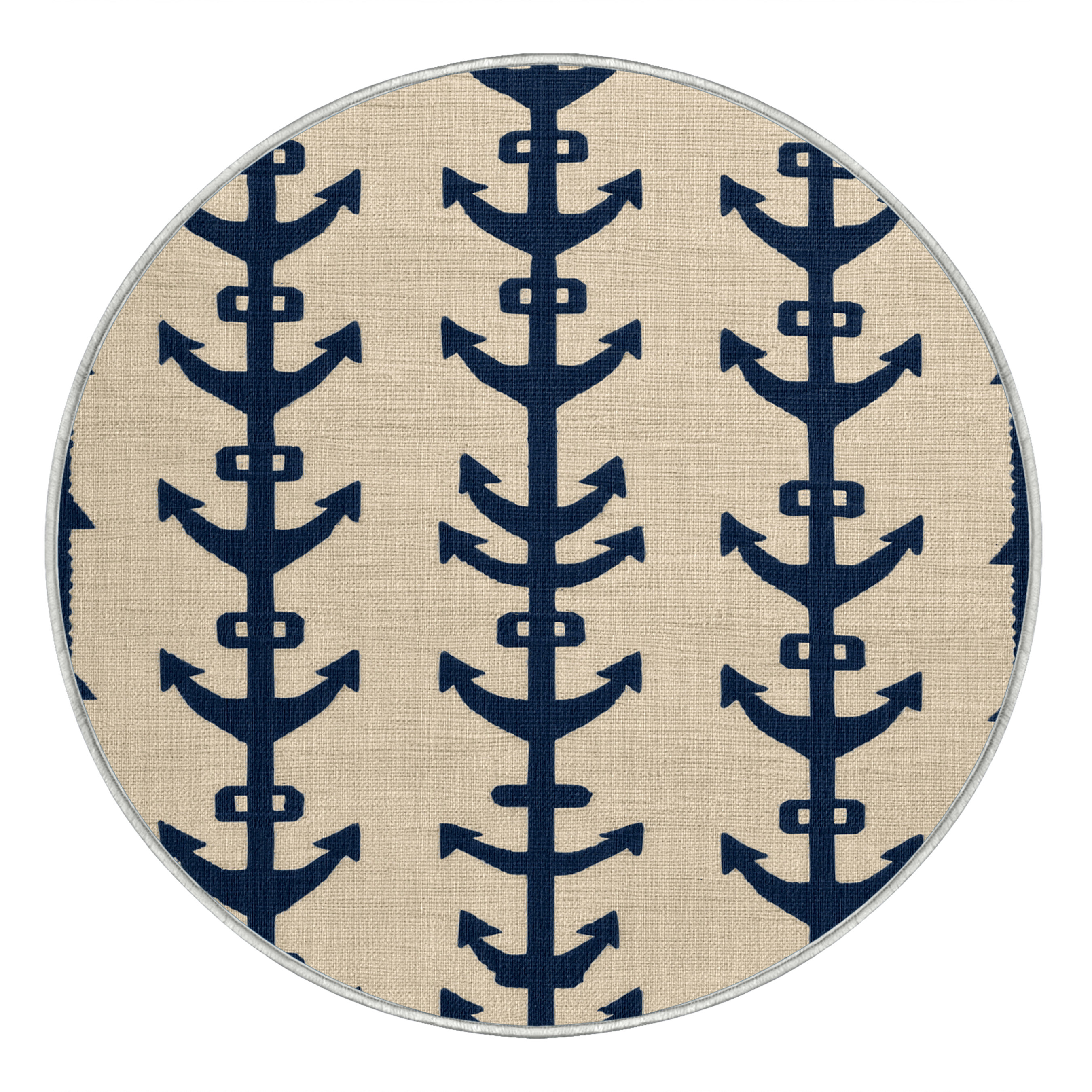 Dakota Fields Washable Crossed anchors Nautical Area Rug | Wayfair