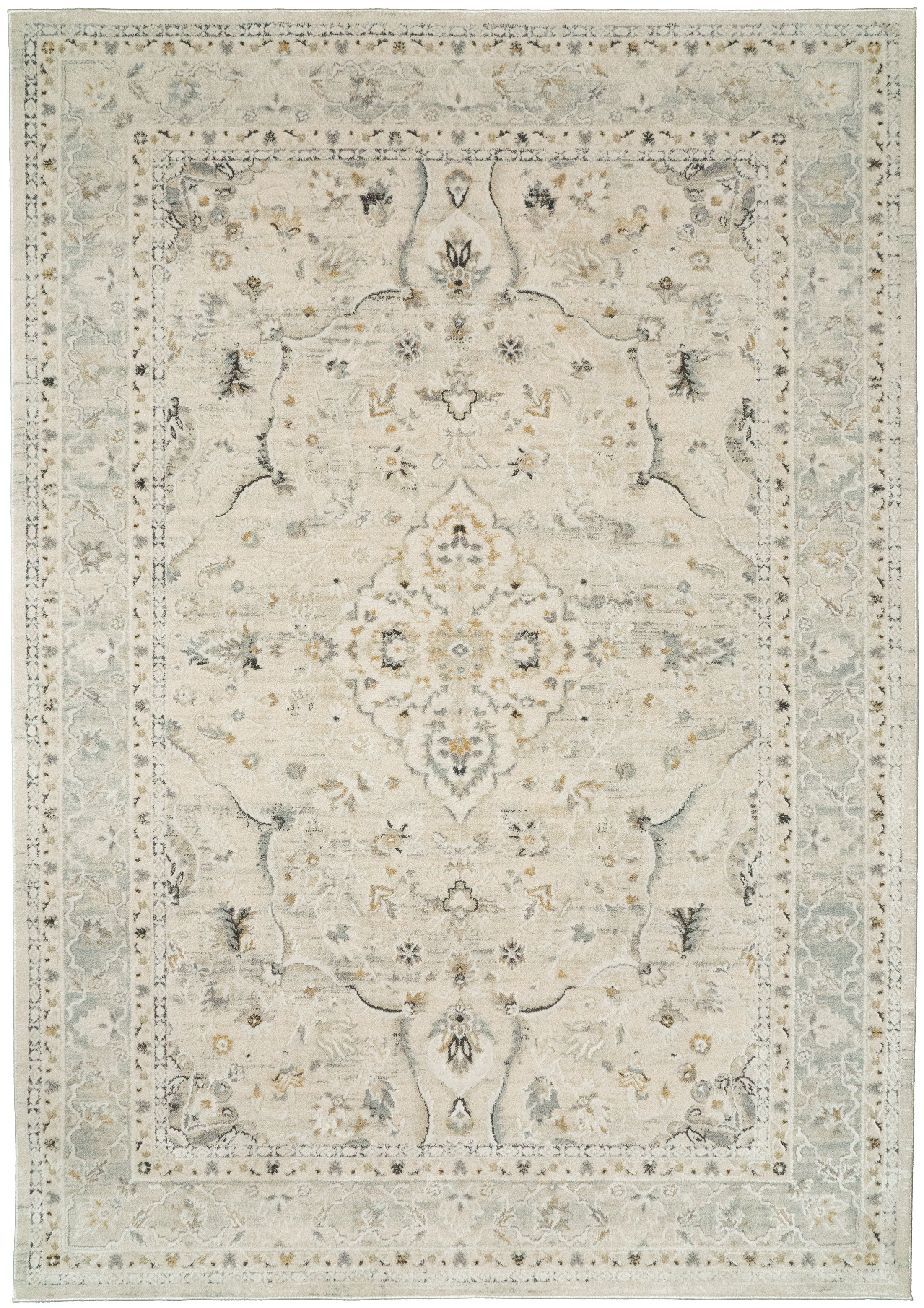 Dynamic Rugs ANNALISE 7605-105 CREAM/BLUE | Wayfair