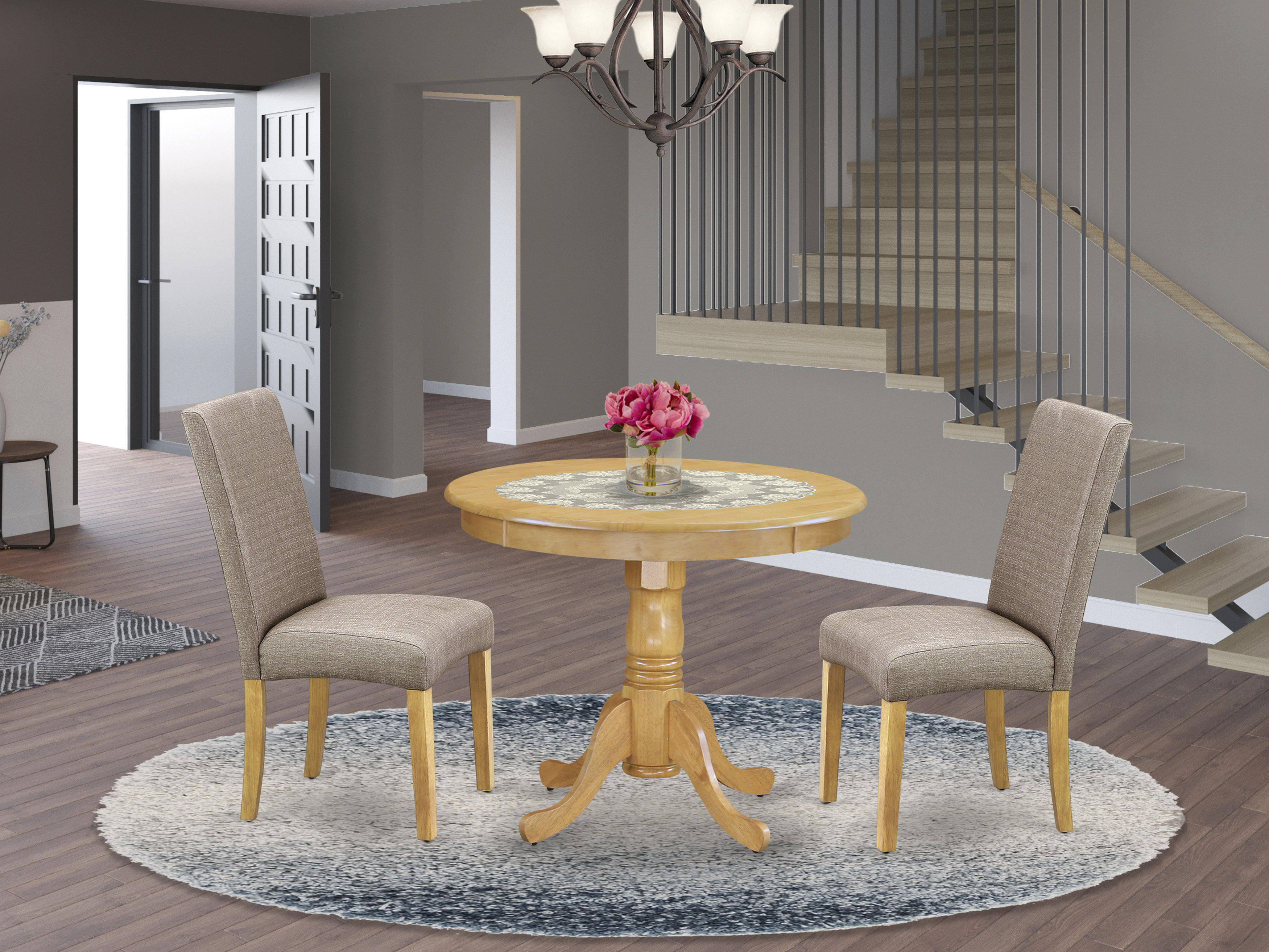 Canora Grey Godwin 3 - Piece Solid Wood Pedestal Dining Set & Reviews ...