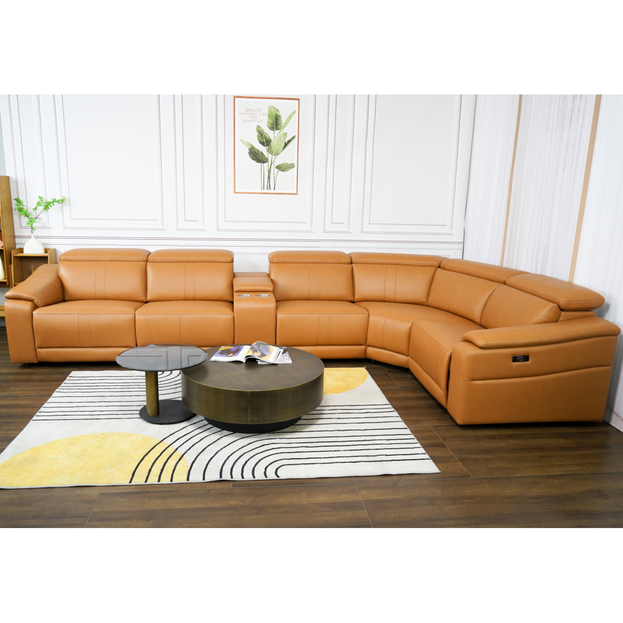 Hokku Designs Power Recliner Sofa Set, Reclining Sectional Sofa With ...