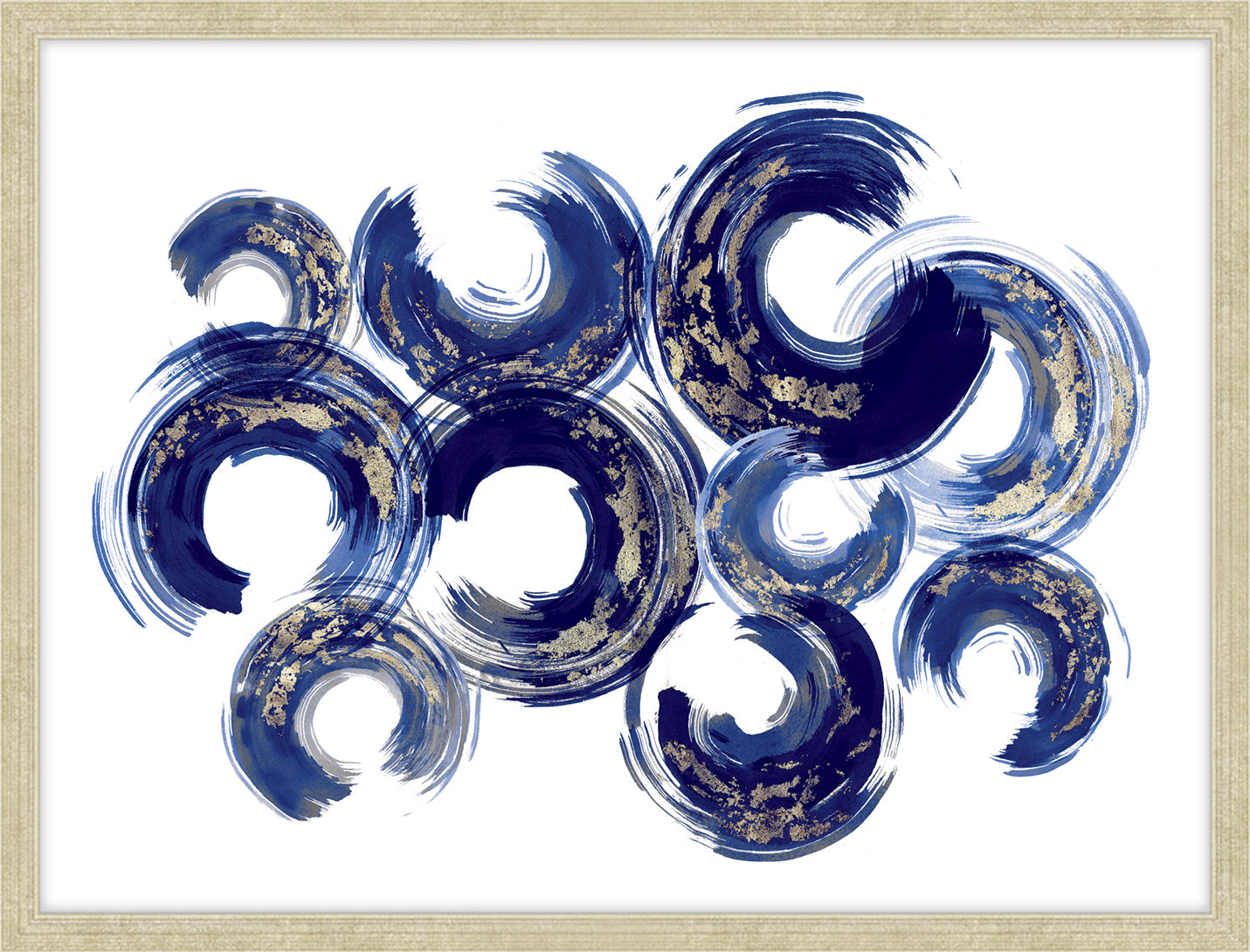 Studio NYC Design Zawn Blue - Picture Frame Painting Print on Canvas ...