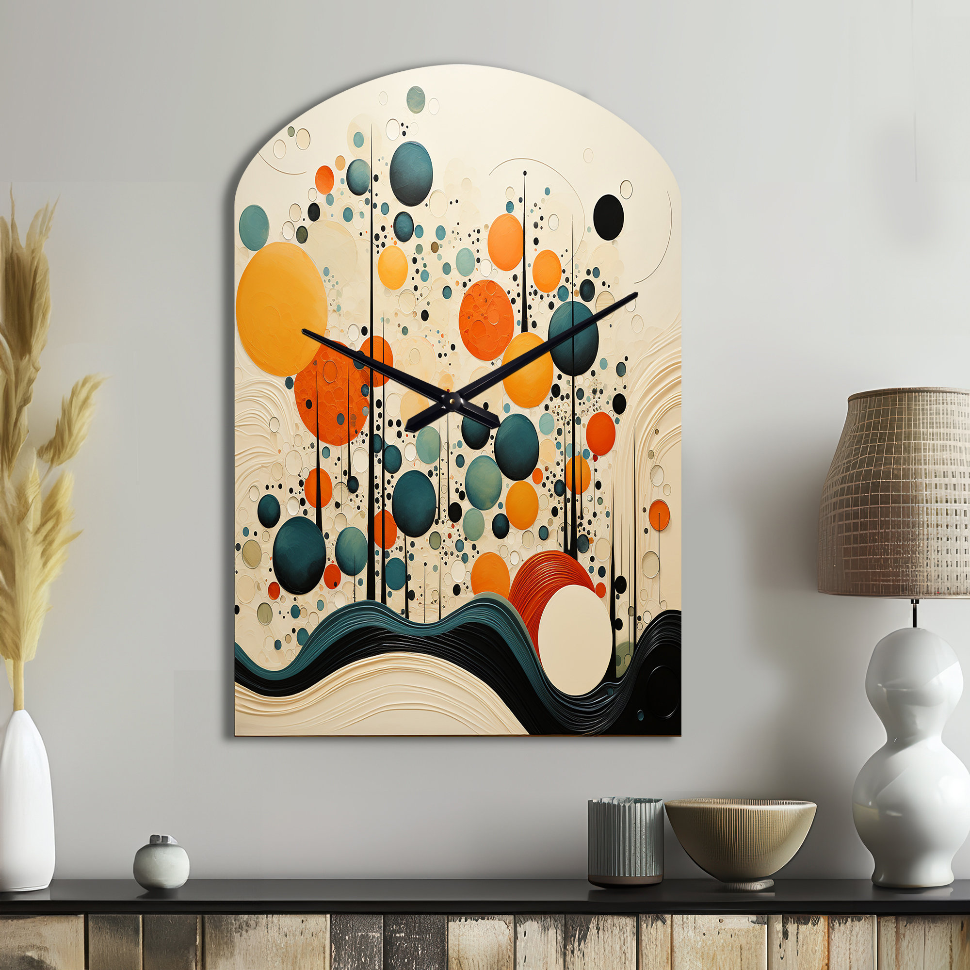 East Urban Home Orange Mid Century Organic Harmony II - Midcentury ...