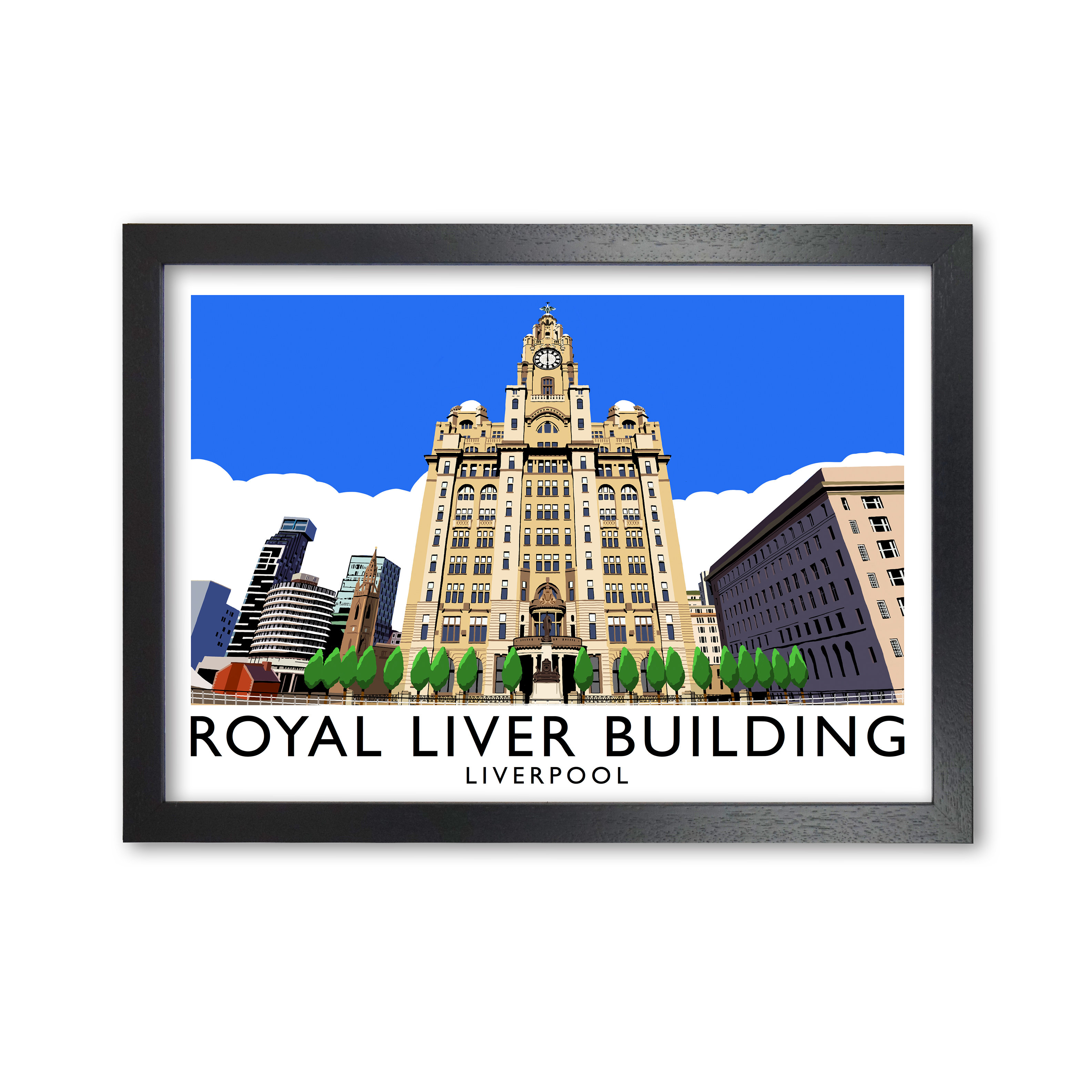 17 Stories Royal Liver Building Liverpool' Graphic Art Print | Wayfair ...