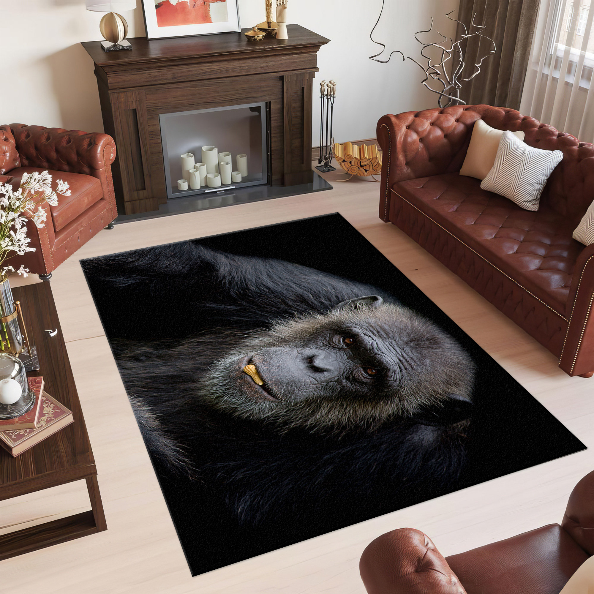 kayra export Vibrant Non-Woven Soft Type Printed Rug with Geometric ...