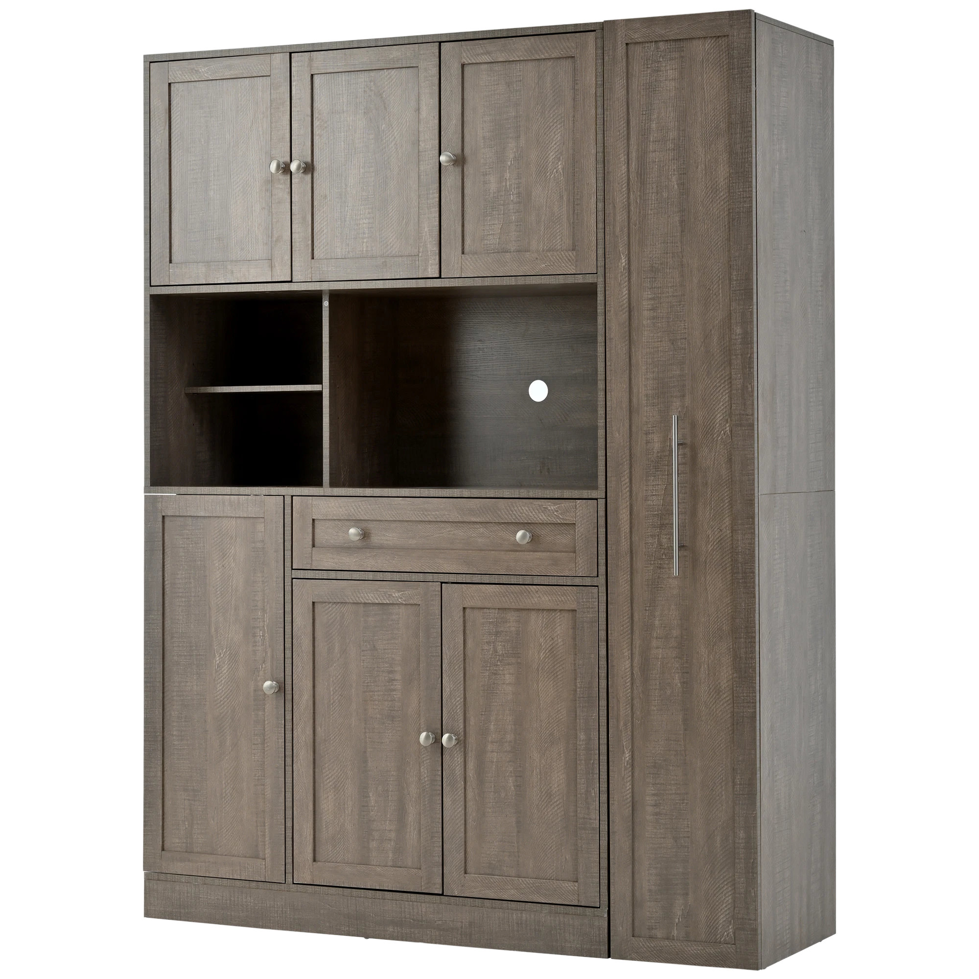 Millwood Pines 52.8'' Traditional Freestanding Buffet with Hutch, Large ...
