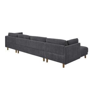 Wade Logan® Ashleigh-May 144" Wide Symmetrical Modular Corner Sectional ...