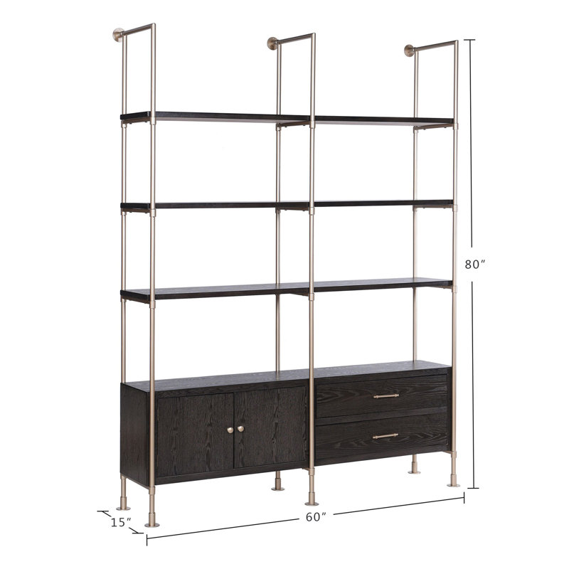 StyleCraft Home Dann Foley Storage Bookcase | Wayfair