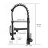 walterwork With pull-down spring-loaded nozzle and pot filler spout ...