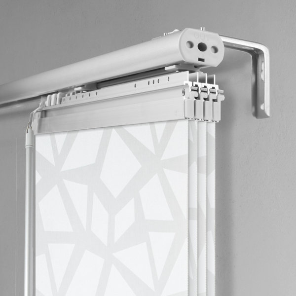 Rod Desyne Shattered 4-Panel Single Rail Panel Track Extendable 34"-57 ...