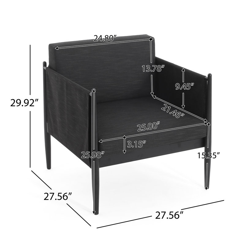 Ebern Designs Fenske Patio Chair with Cushions & Reviews | Wayfair