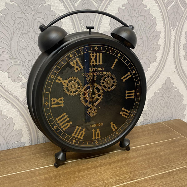 Borough Wharf Roman Numeral Metal Quartz Movement / Crystal Tabletop ...