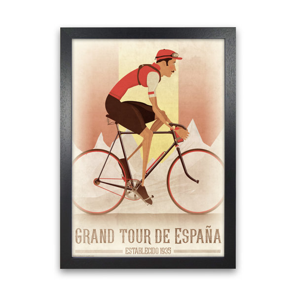 Happy Larry Vint Spanish Tour - Graphic Art Print on Paper | Wayfair.co.uk