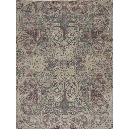 Samad Rugs Four Seasons Handmade Hand-Knotted Wool Soft Lilac/Gray ...