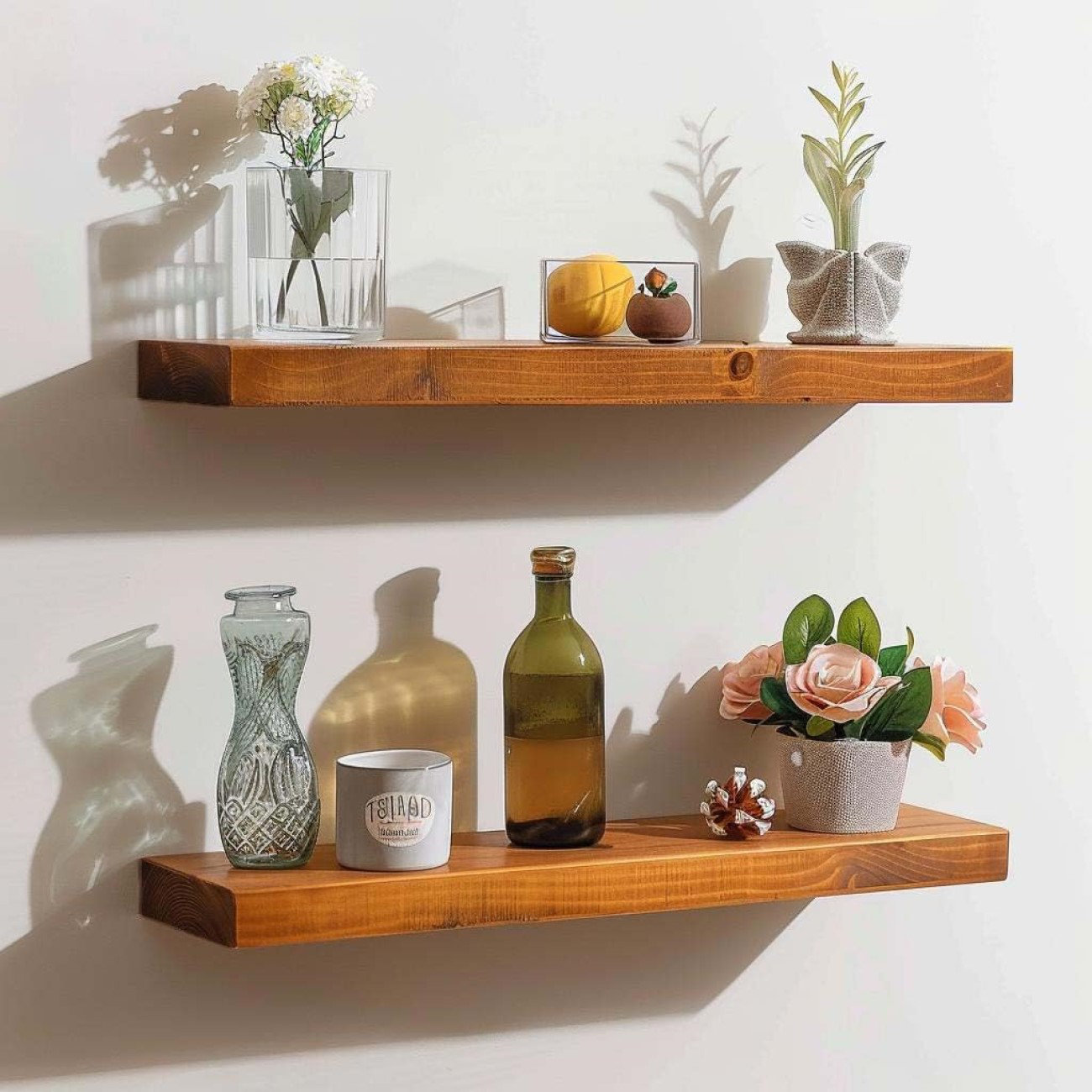 Gracie Oaks Wooden Floating Shelves For Wall 24 Inch Book Shelves | Wayfair