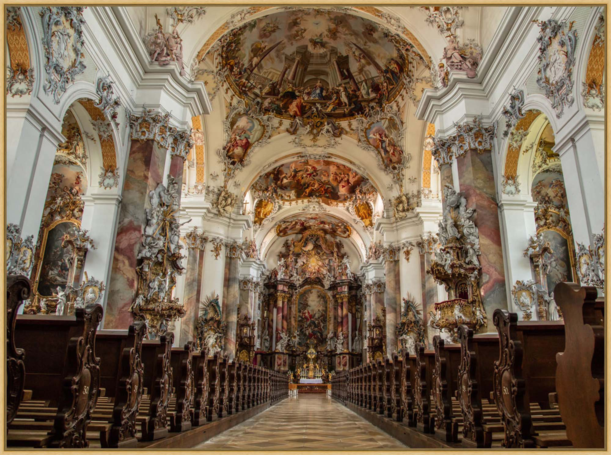 RFA Decor Baroque Church by Peter Odekerken - Floater Frame on Canvas ...