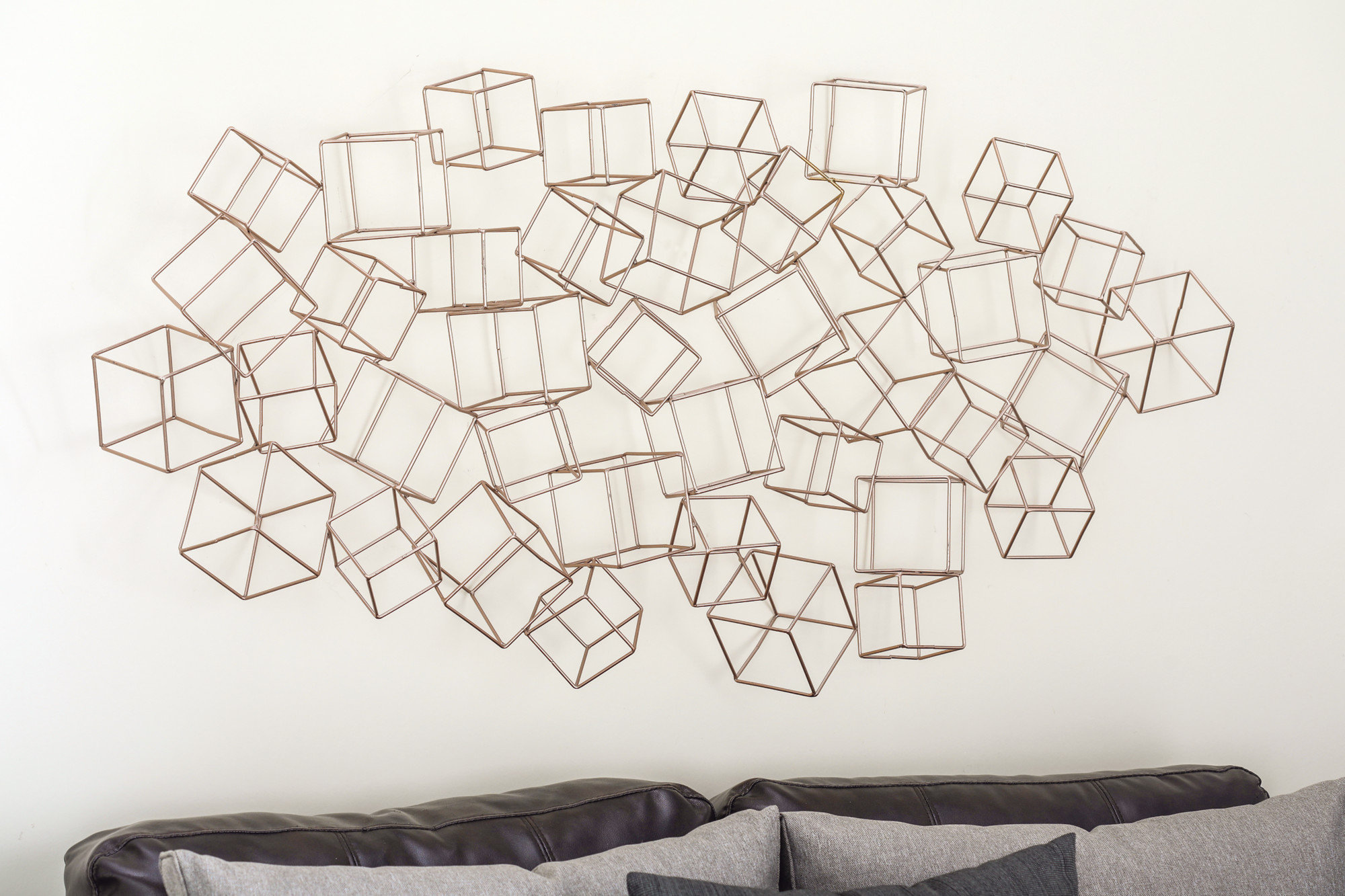 Mercury Row® Abstract and Geometric 3D Square Cubes Wall Décor ...