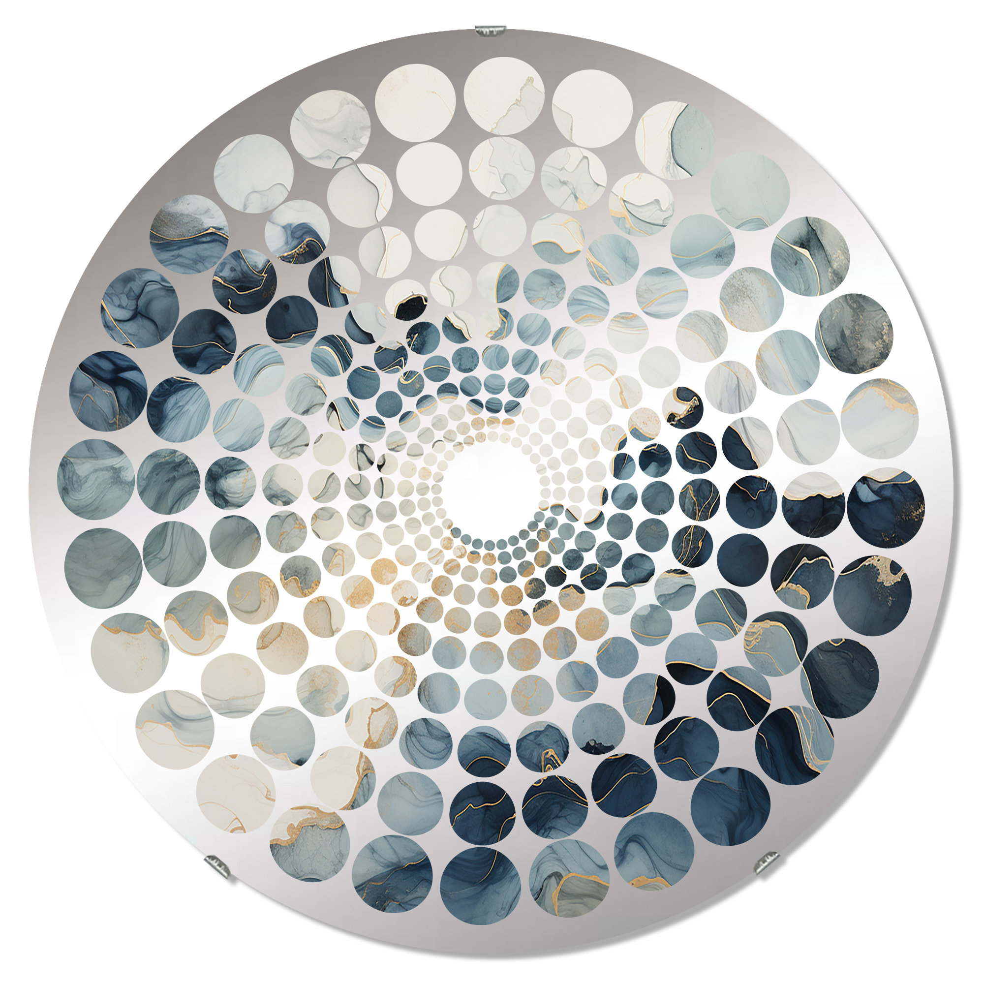 Design Art Minimalism River Mountain Wonders I - Radial Dot Decorative ...