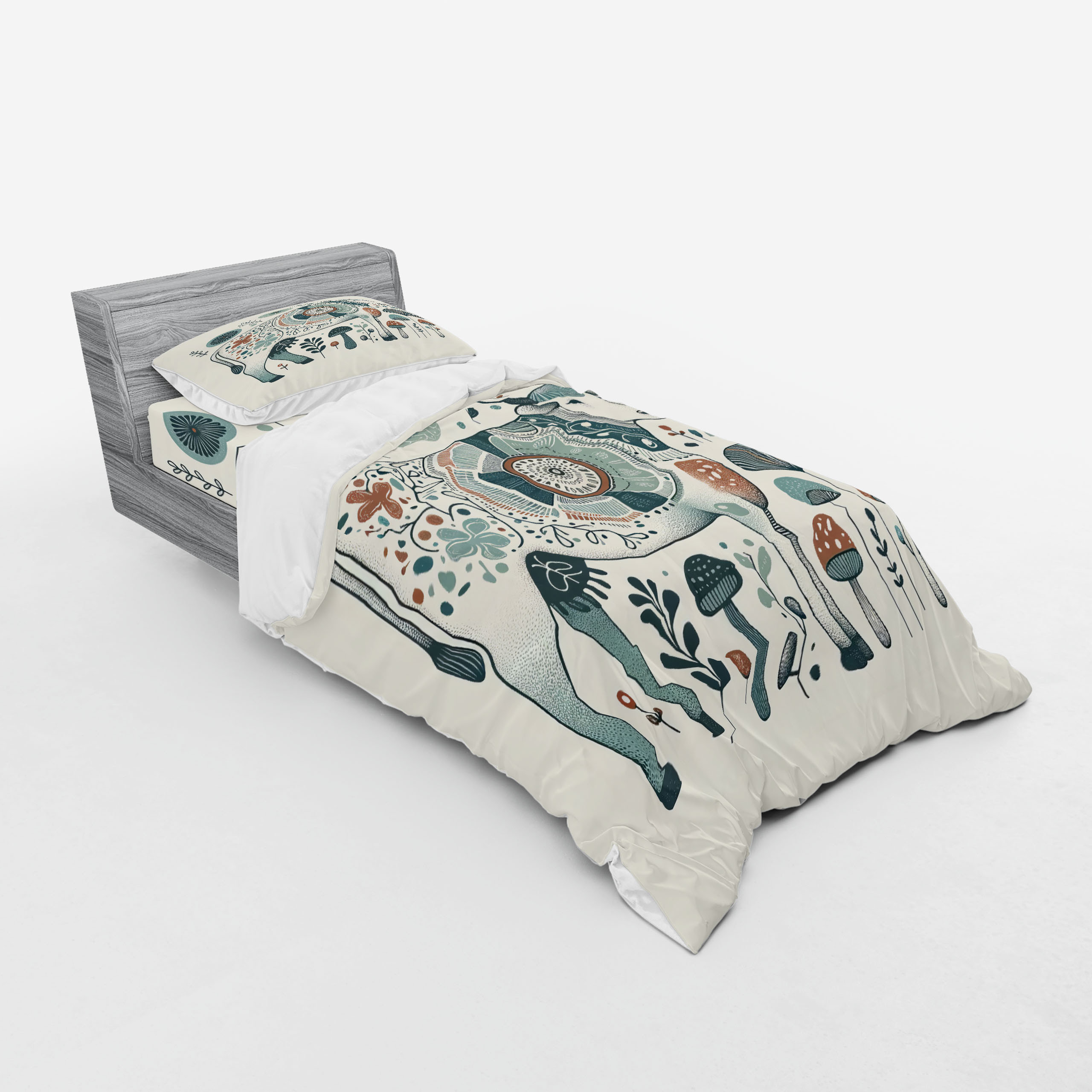 Ambesonne Rustic Bedding Set & Paprika Petrol Blue | Wayfair