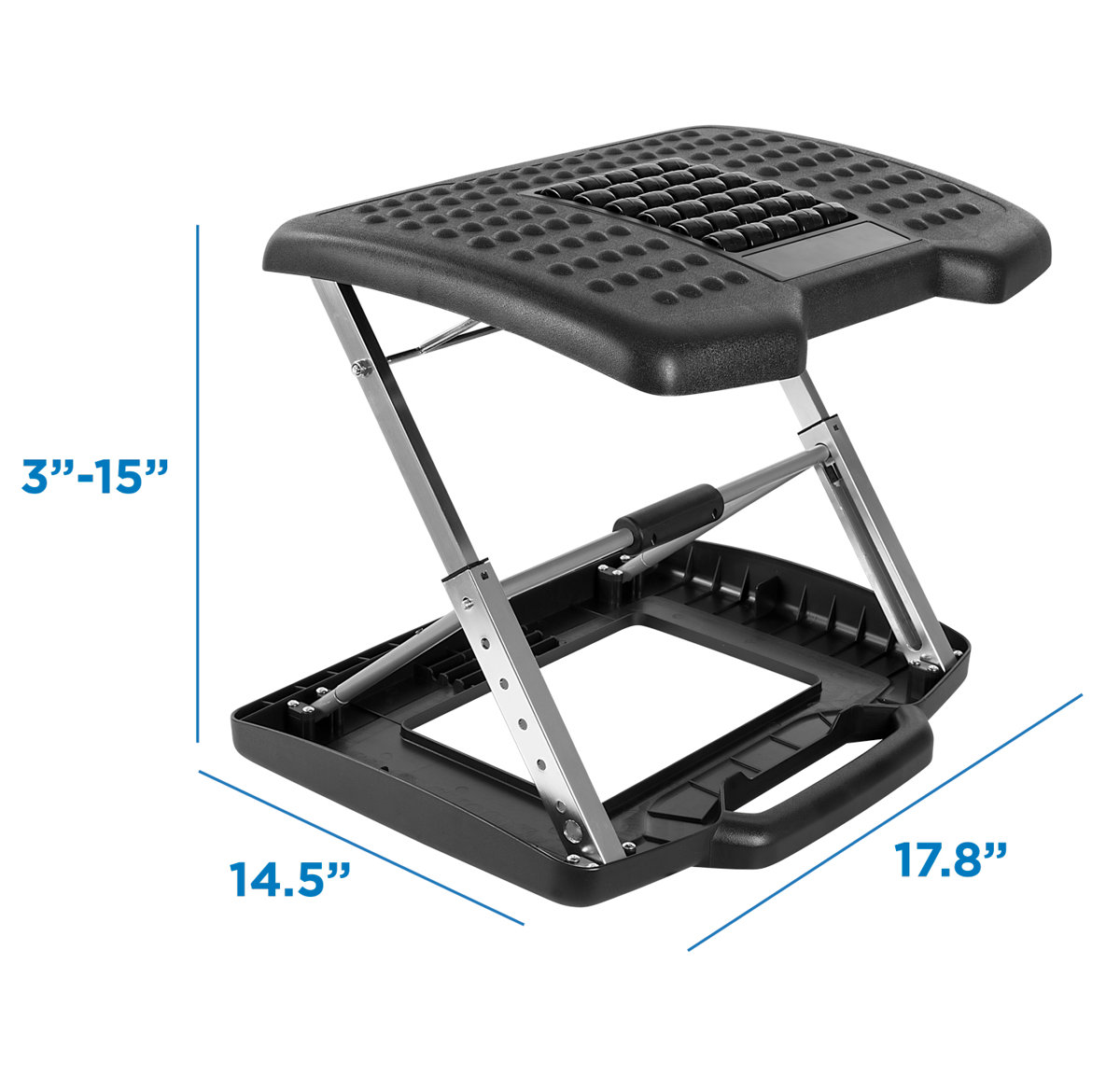 Mount-It! Height Adjustable Massaging Bead Footrest | Tilt Foot Rest ...