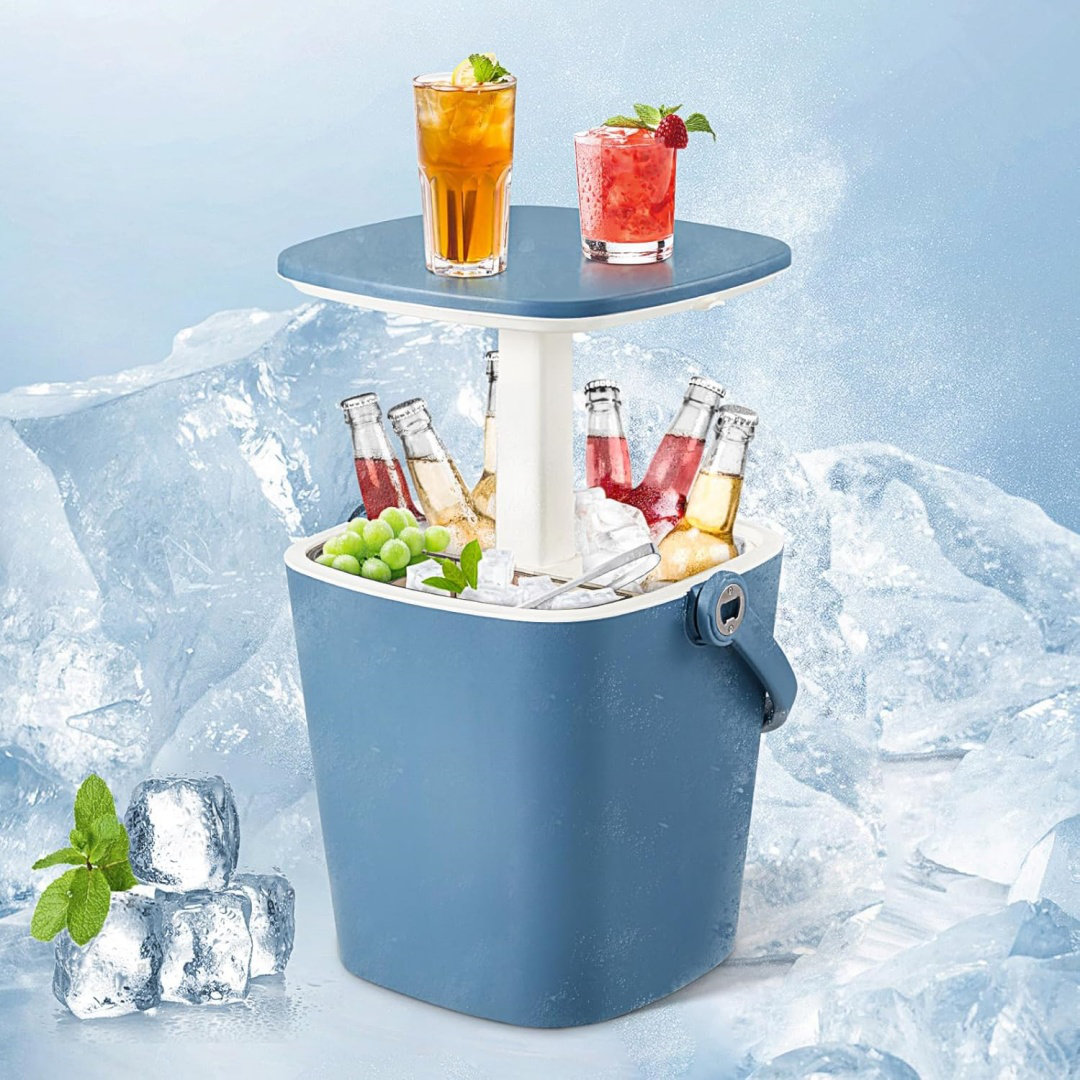 Pad Liquidators Cooler Table Outdoor, 4 Gallon Portable Cooler Side ...