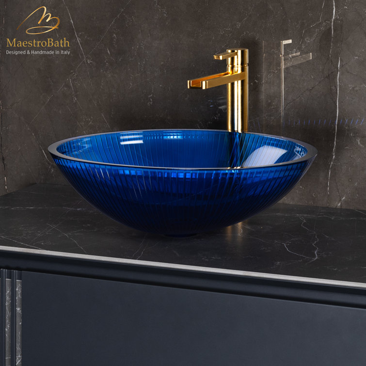 MaestroBath Lina Oval Crystal Bathroom Sink | Wayfair