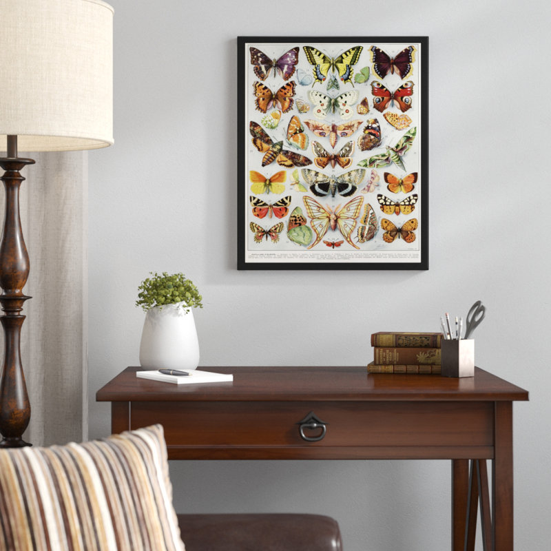 East Urban Home 'Papillons' Framed Graphic Art Print & Reviews ...