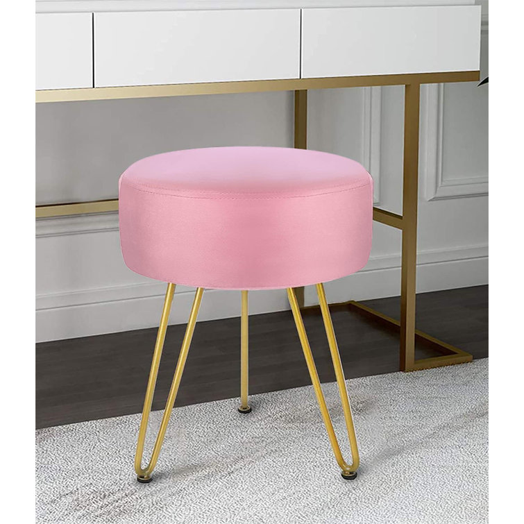 Mercer41 Nickel Accent Stool | Wayfair