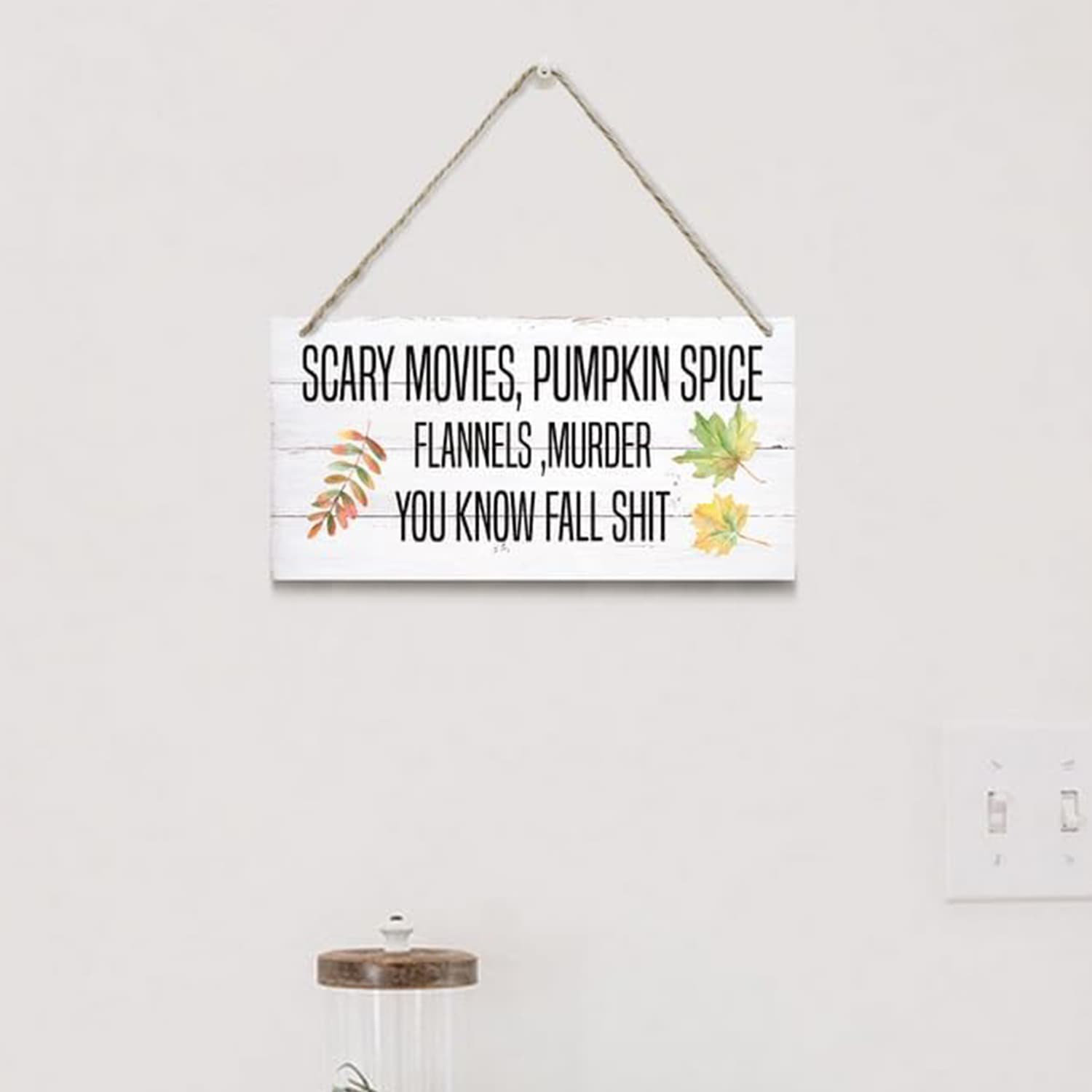 The Holiday Aisle® Fall decor, hanging wood sign home decor, wall Deco ...