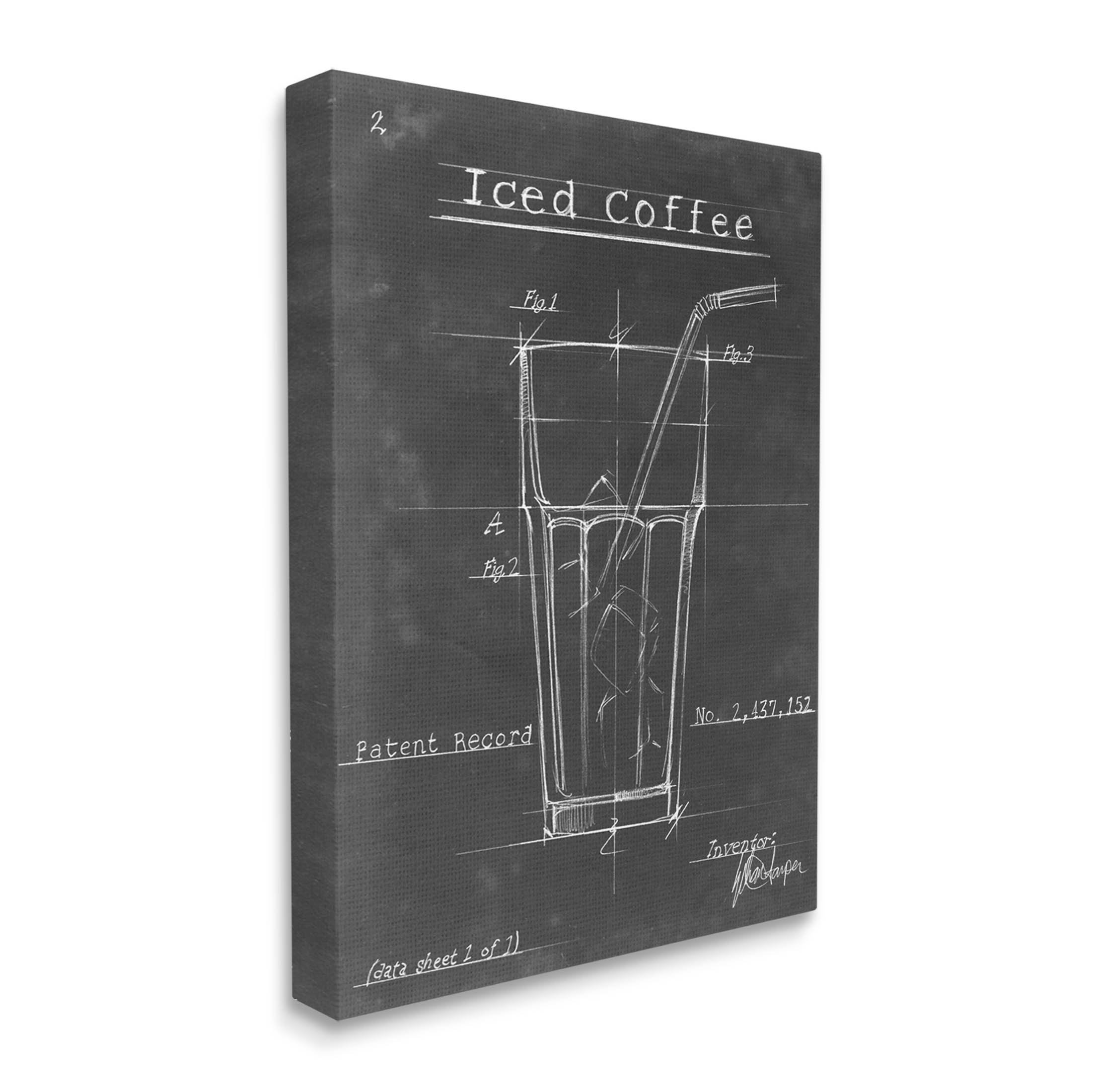 Stupell Industries Iced Coffee Patent Diagram Chart by Ethan Harper ...