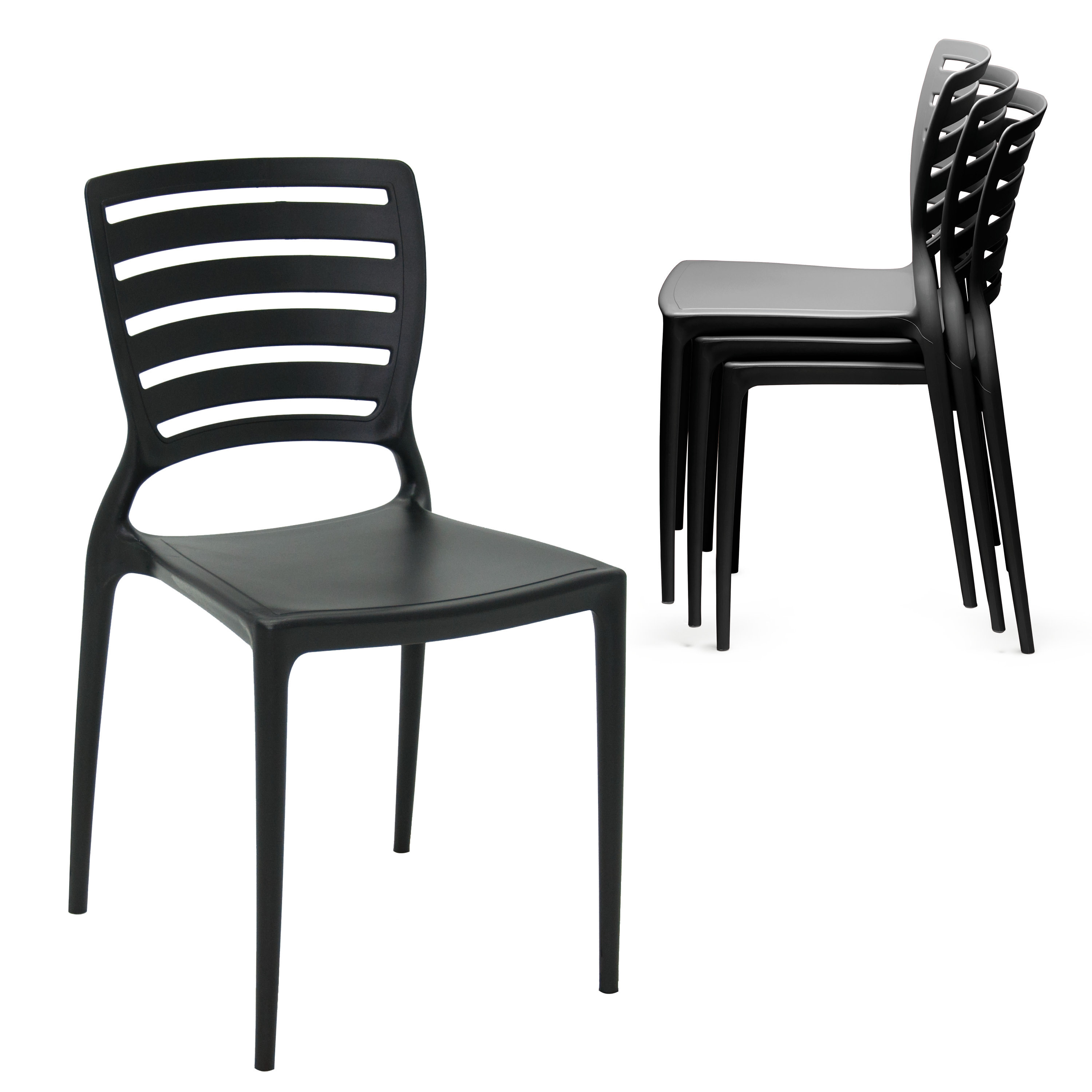 Tramontina Sofia Stackable Dining Chairs - Sleek and Supportive Seating for Everyday Style ...