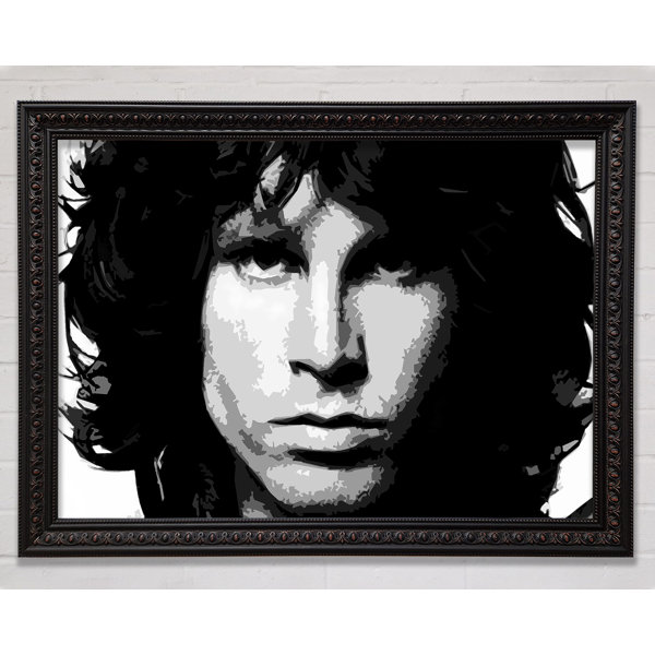 Bright Star Jim Morrison Face B N W - Single Picture Frame Print ...
