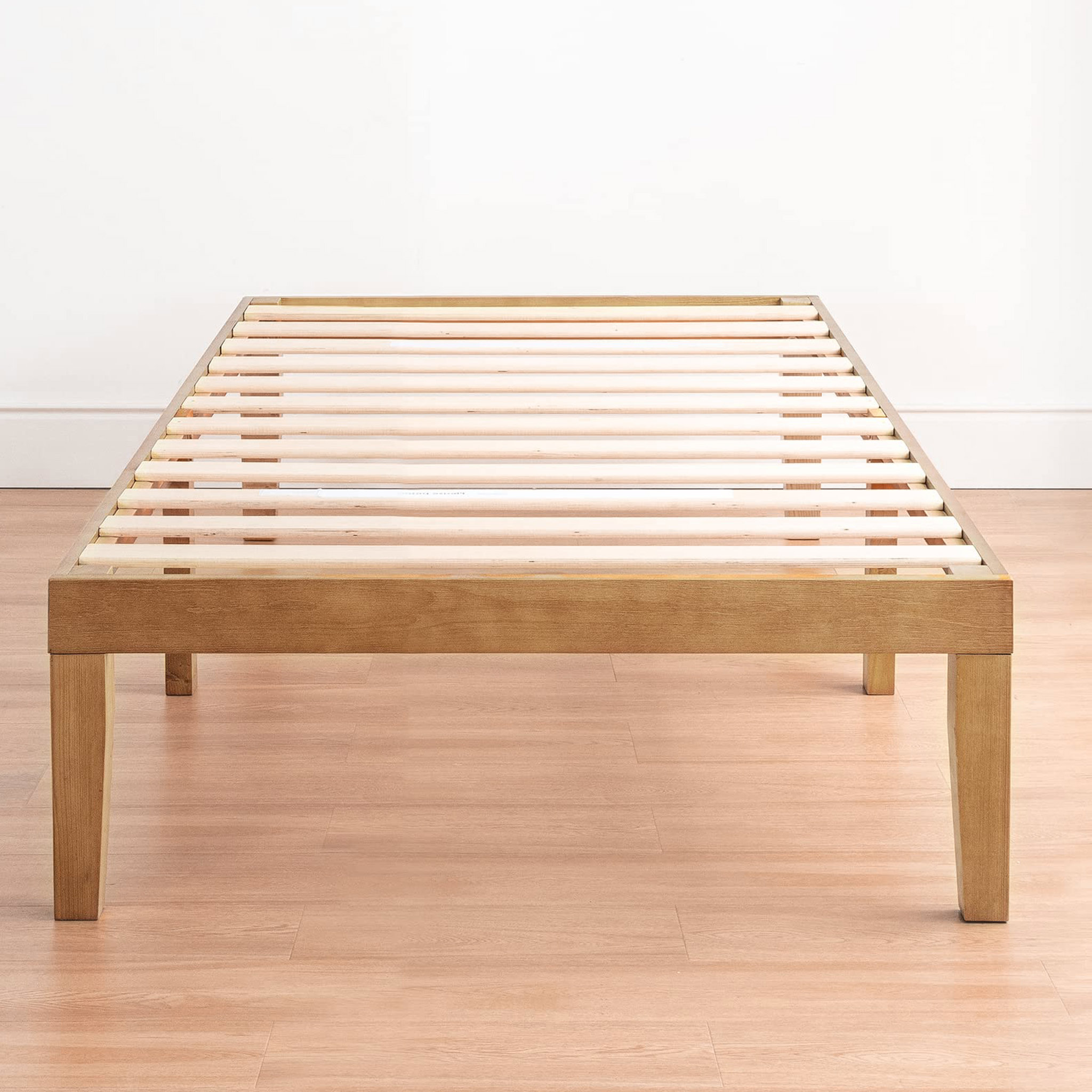 Latitude Run® Solid Wood Platform Pine Bed With Wooden Slats No Box ...